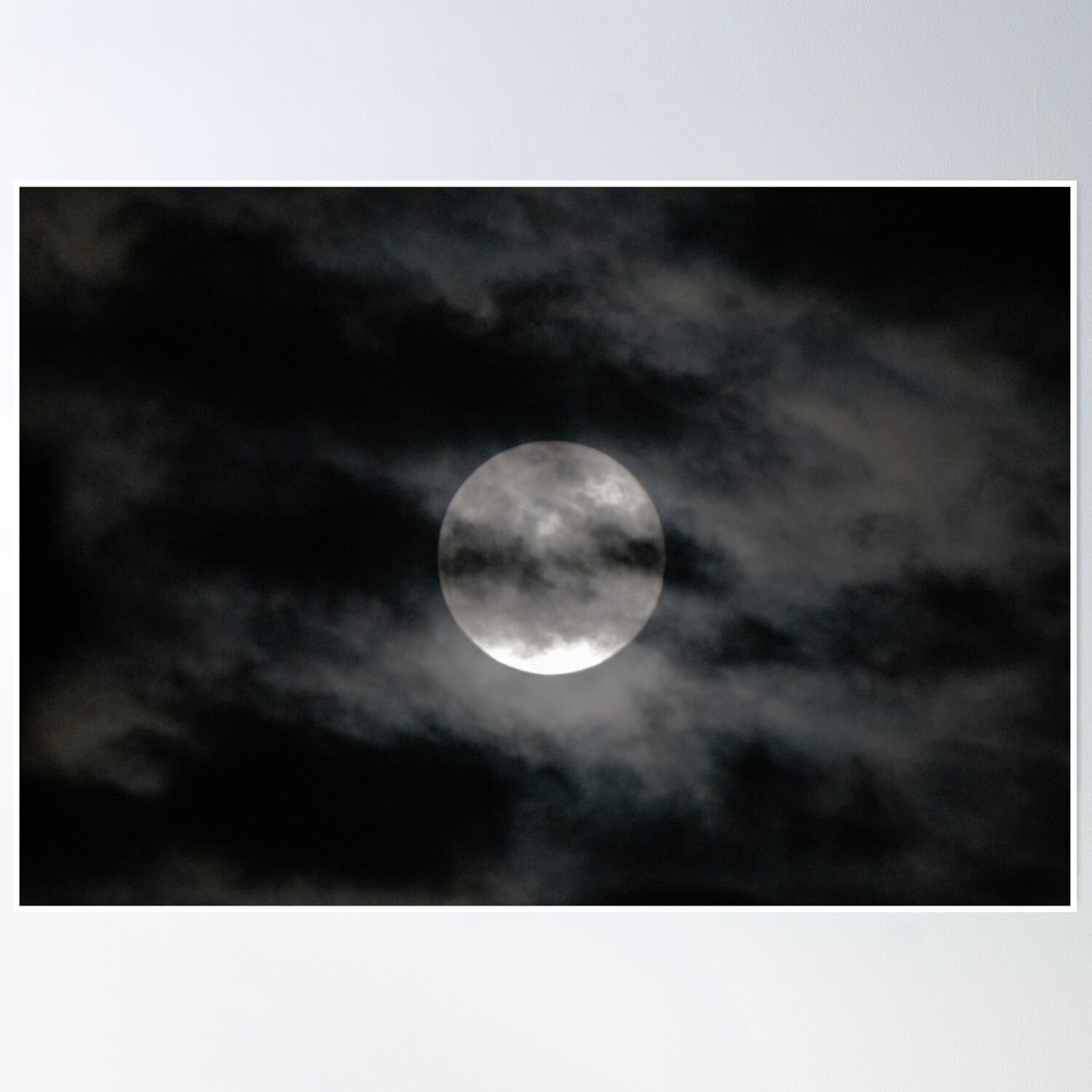 Bloom Theory Cloudy Moon Poster Wall Art, Modern Wall Decor, 8x12 UNFRAMED - Walmart.com