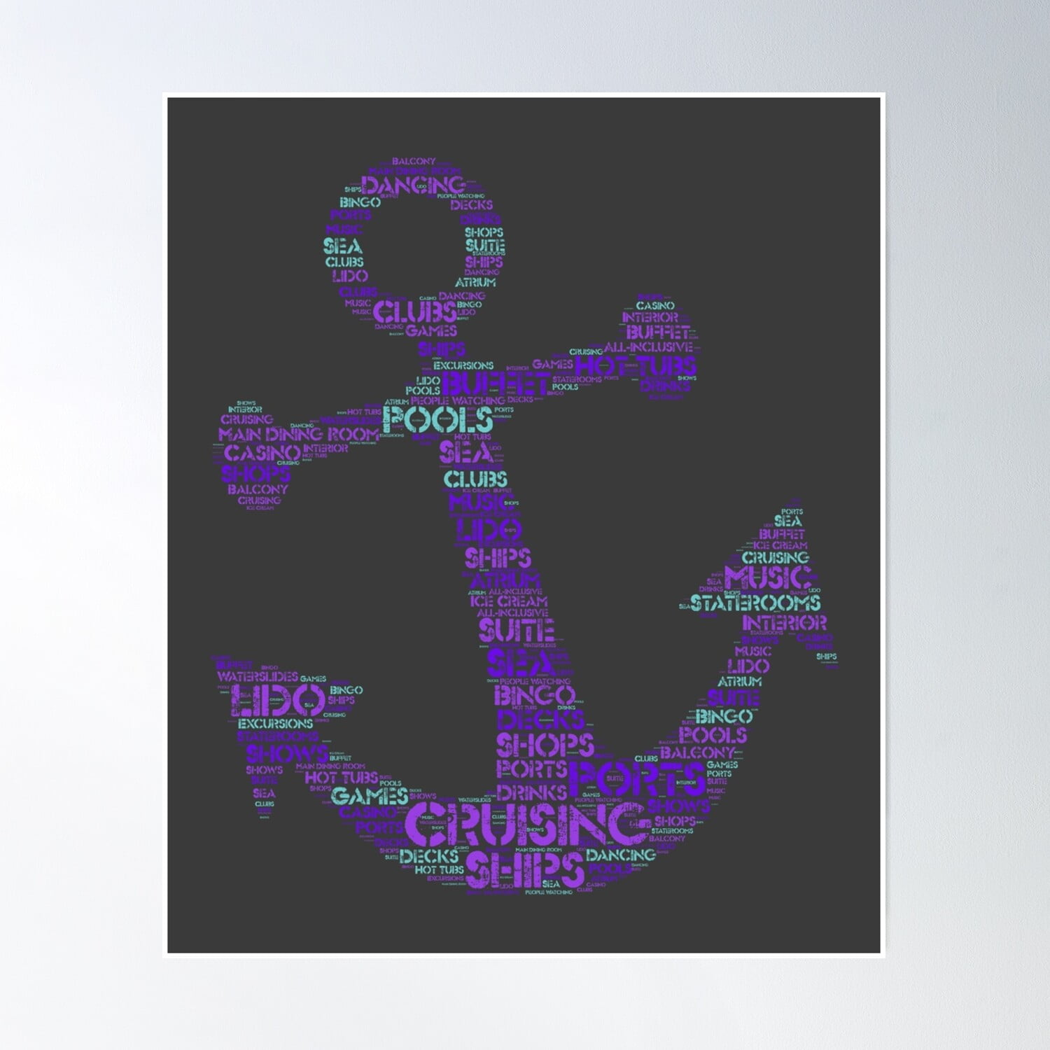 Bloom Theory Colorful Cruising Anchor Poster Wall Art, Modern Wall ...