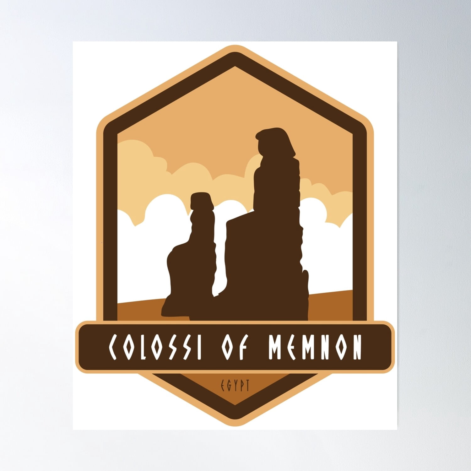 Bloom Theory Colossi Of Memnon – Egypt Poster Wall Art, Modern Wall ...