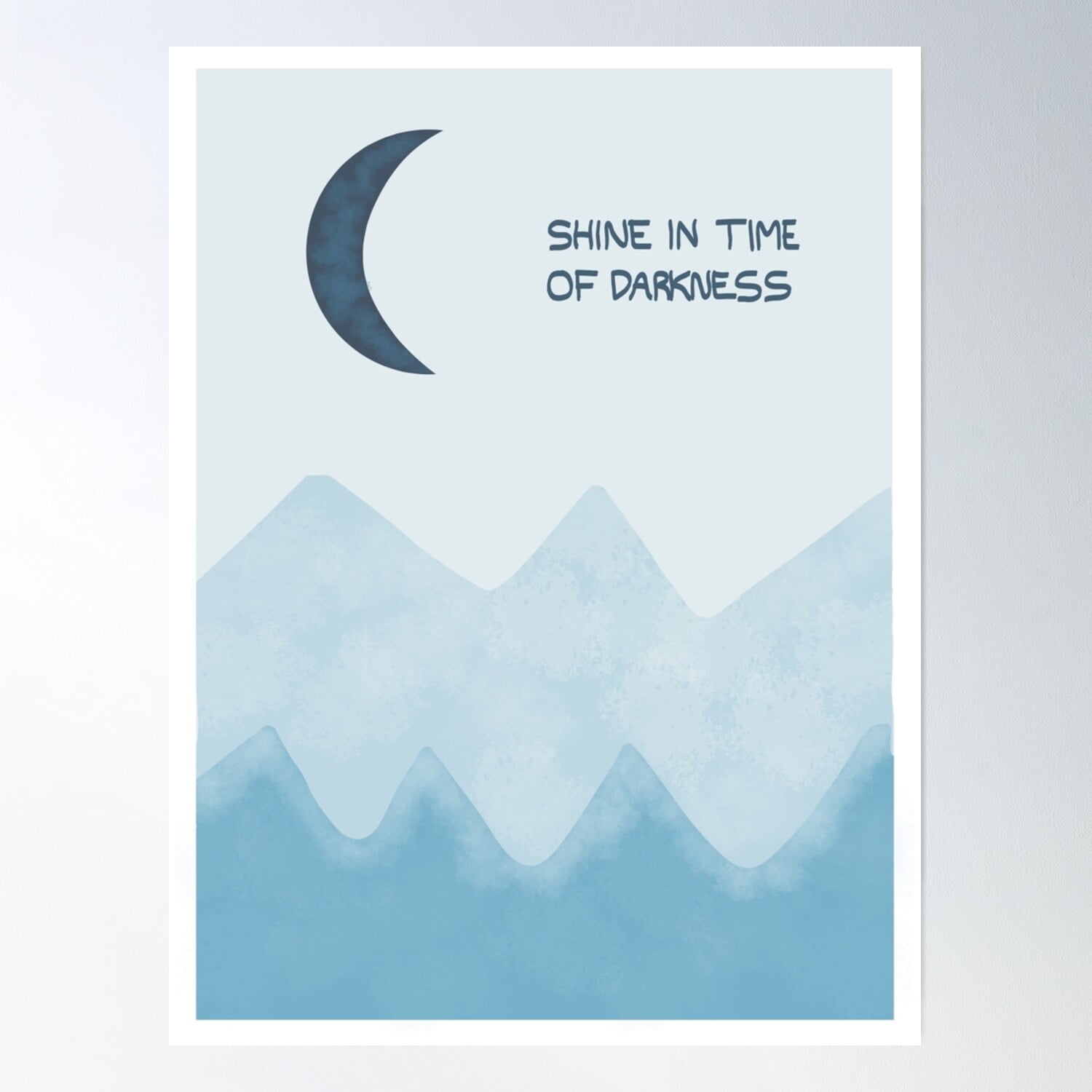 Bloom Theory Crescent Moon To Shine In The Darkness Poster Wall Art ...