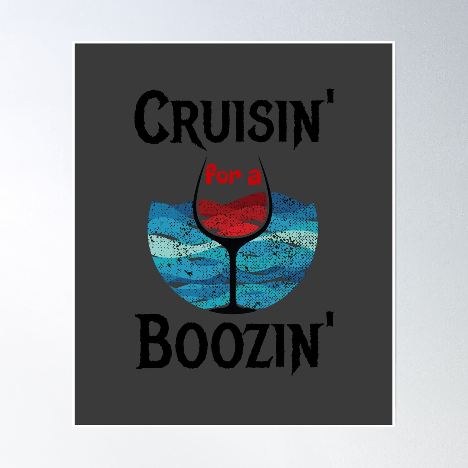 Bloom Theory Cruisin' For A Boozin' Cruise Ship Poster Wall Art, Modern ...