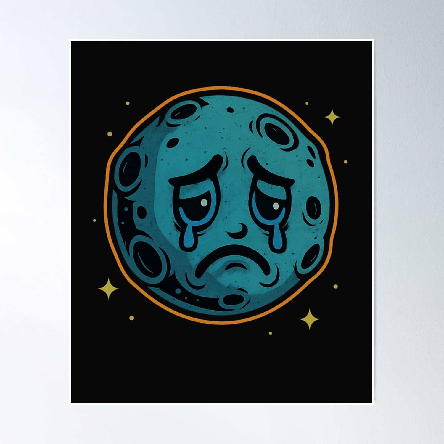 Bloom Theory Crying Moon – Sad Space Face – Emotional Celestial Kawaii ...