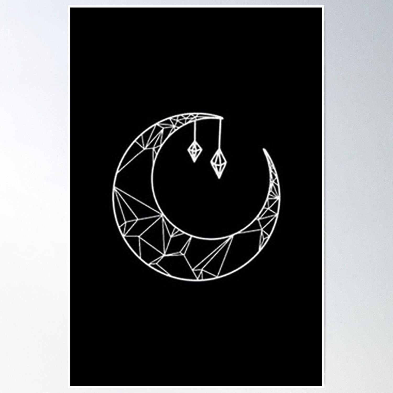 Bloom Theory Diamond Moon. Poster Wall Art, Modern Wall Decor, 16x24 UNFRAMED - Walmart.com