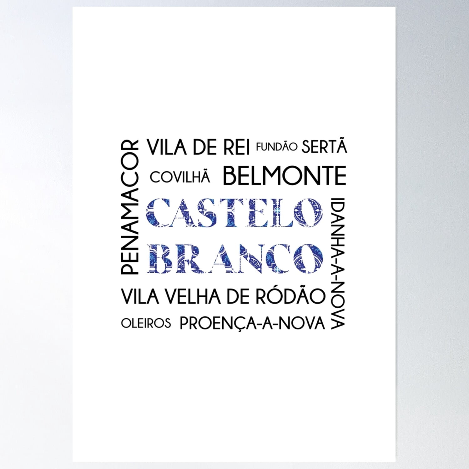 Bloom Theory District Castelo Branco Poster Wall Art, Modern Wall Decor ...