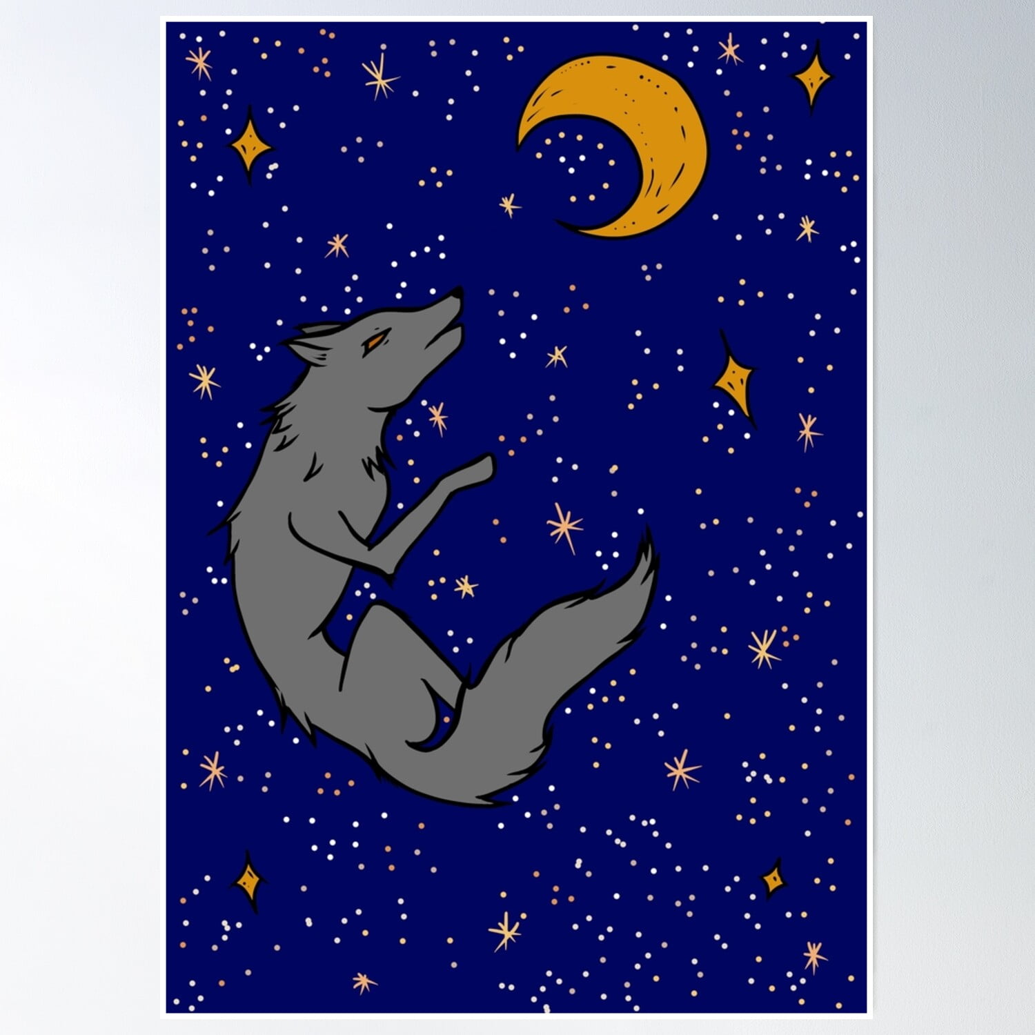 Bloom Theory Does The Wolf Fly Too Poster Wall Art, Modern Wall Decor ...