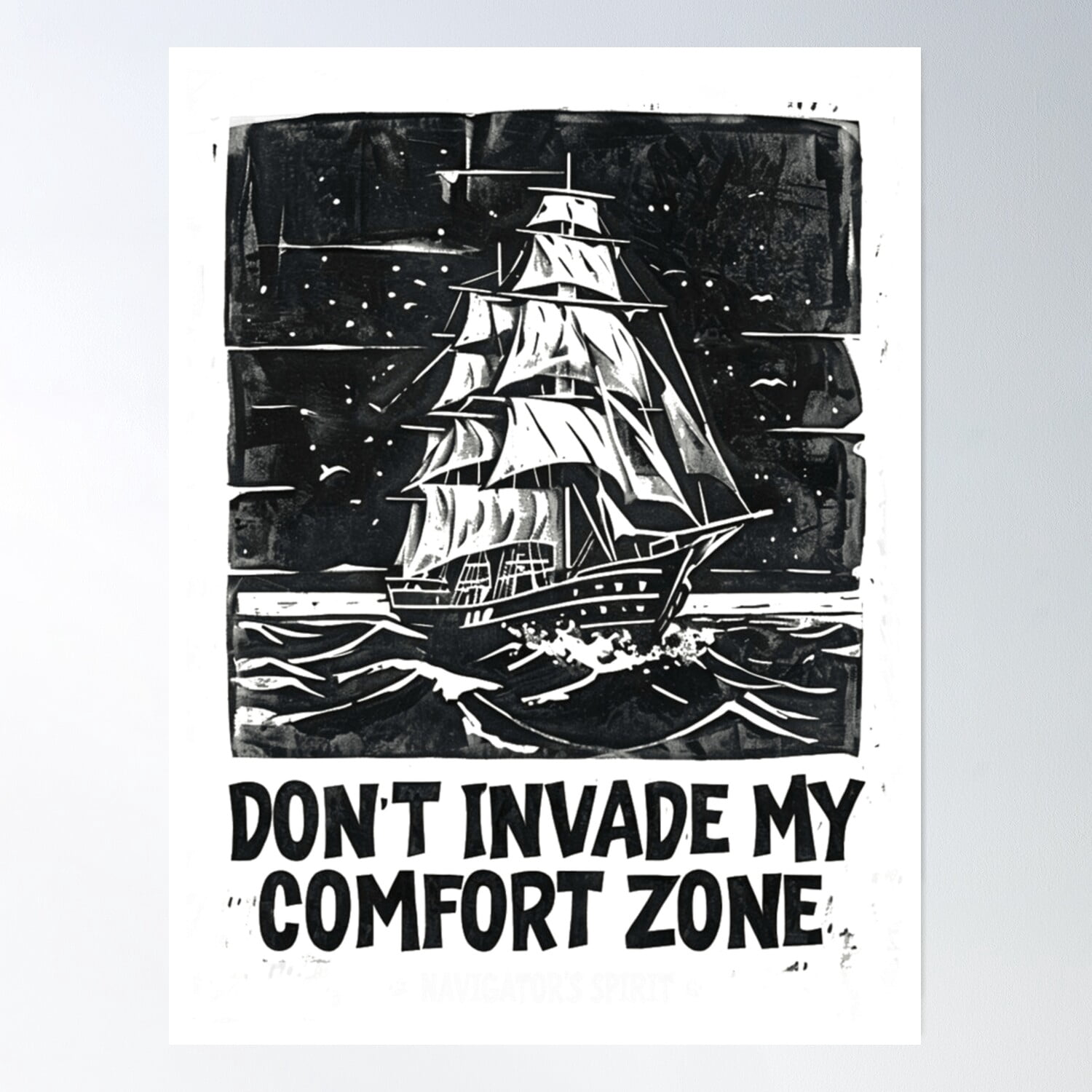 Bloom Theory Don'T Invade My Comfort Zone Poster Wall Art, Modern Wall ...