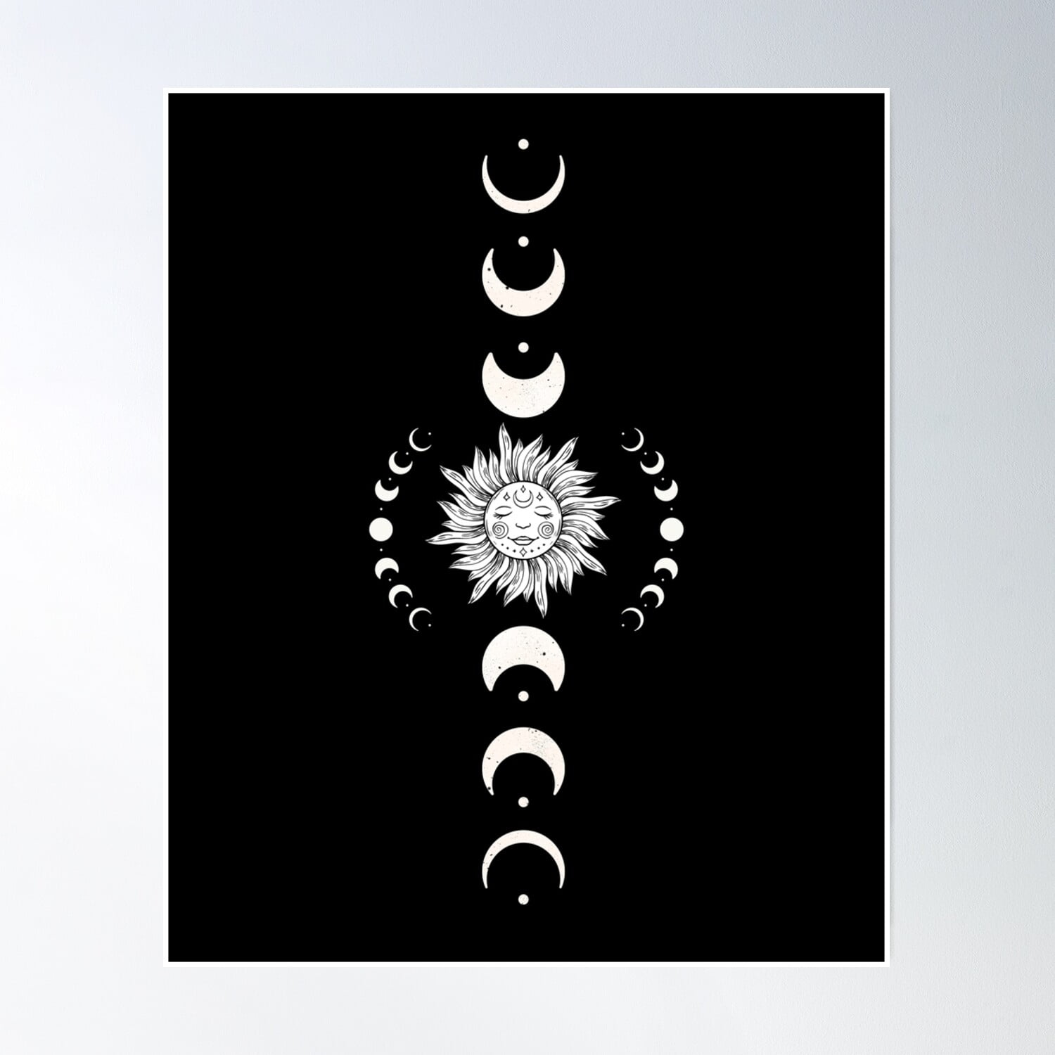 Bloom Theory Eclipse Moon Phases Poster Wall Art, Modern Wall Decor ...