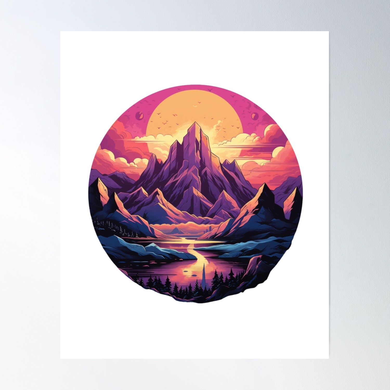 Bloom Theory Epic Mountains | Classic Posterposter Wall Art, Modern ...