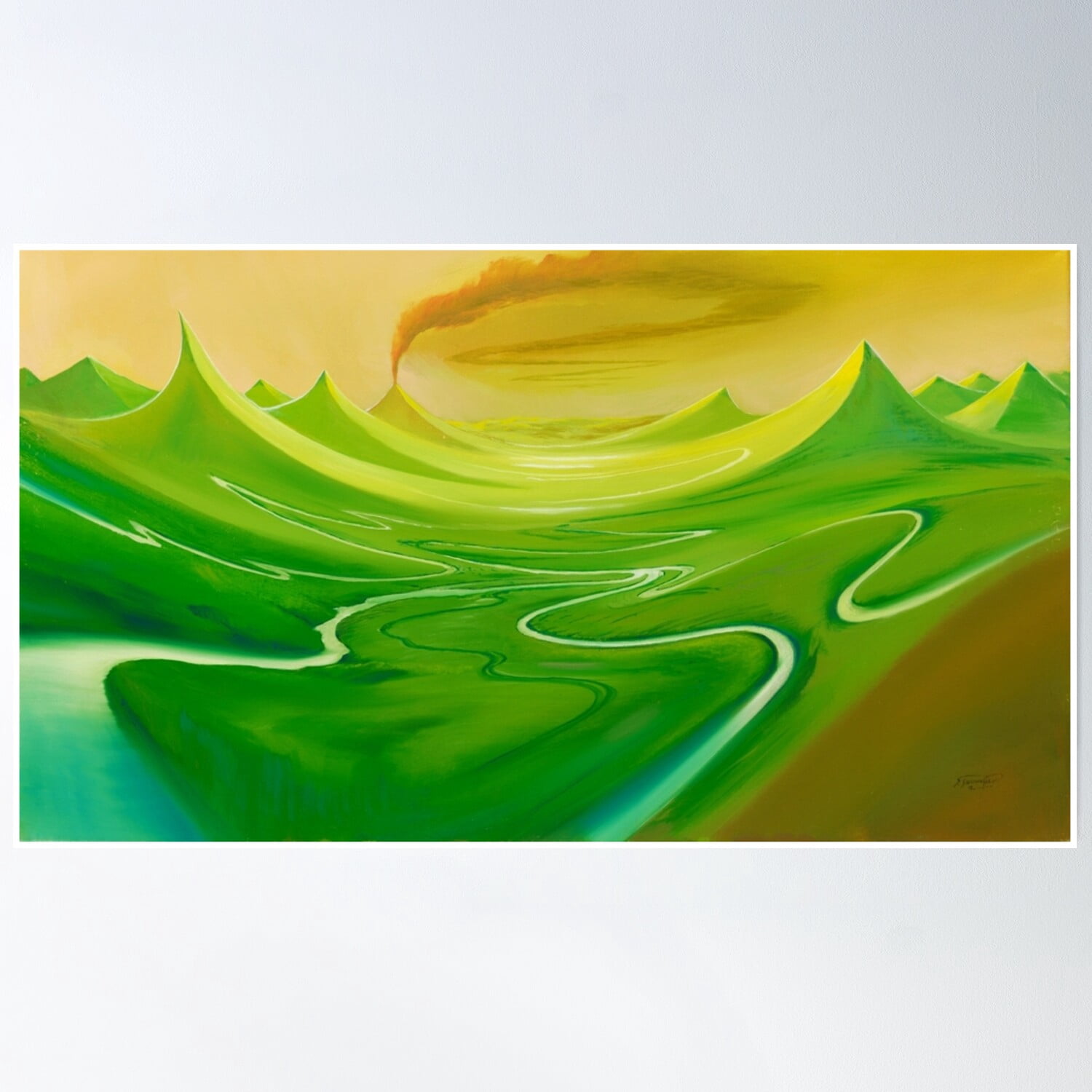 Bloom Theory Eruptionism - Eruption On An Oil Painting Poster Wall Art ...