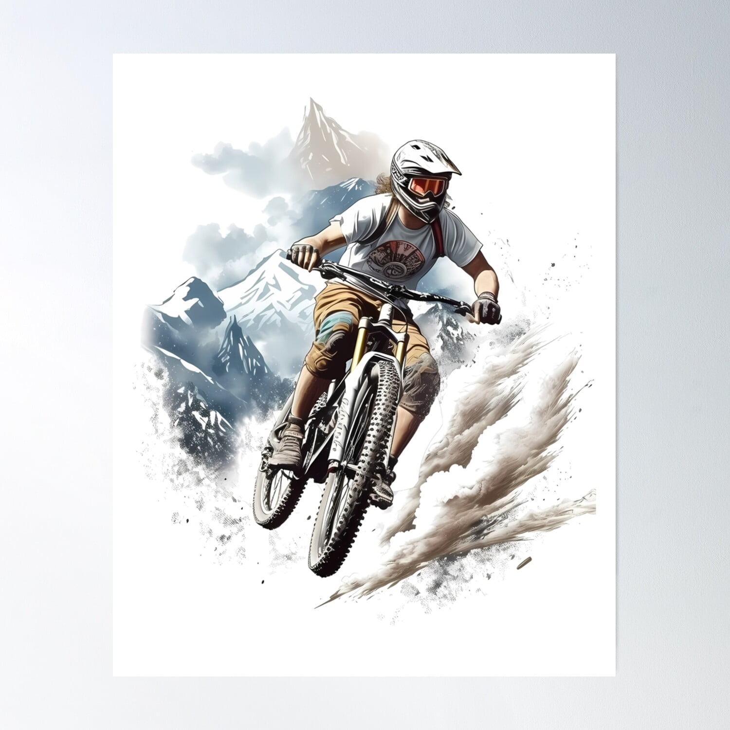 Bloom Theory Fabio Wibmer Mountain Bike Riding Poster Wall Art, Modern ...