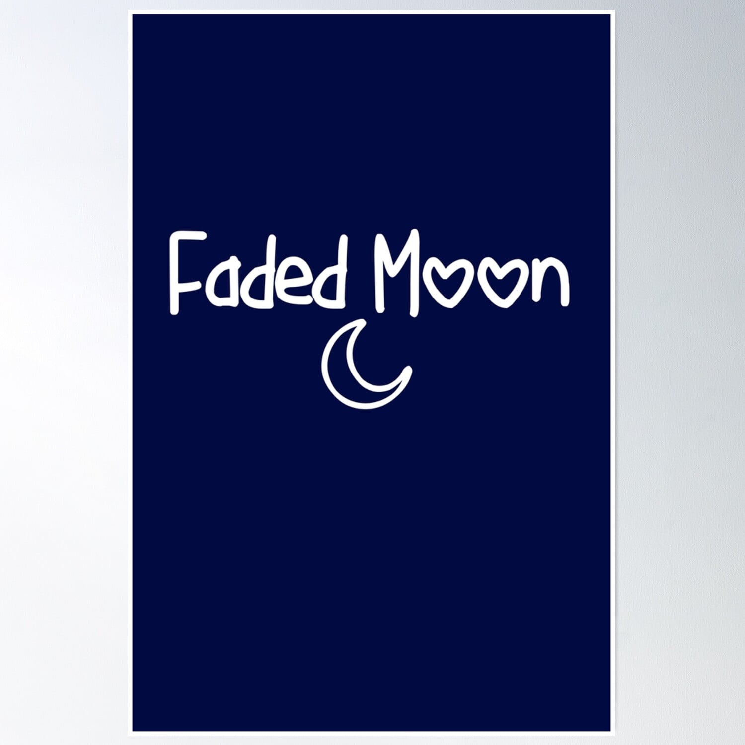 Bloom Theory Faded Moon Poster Wall Art, Modern Wall Decor, 12x18 ...