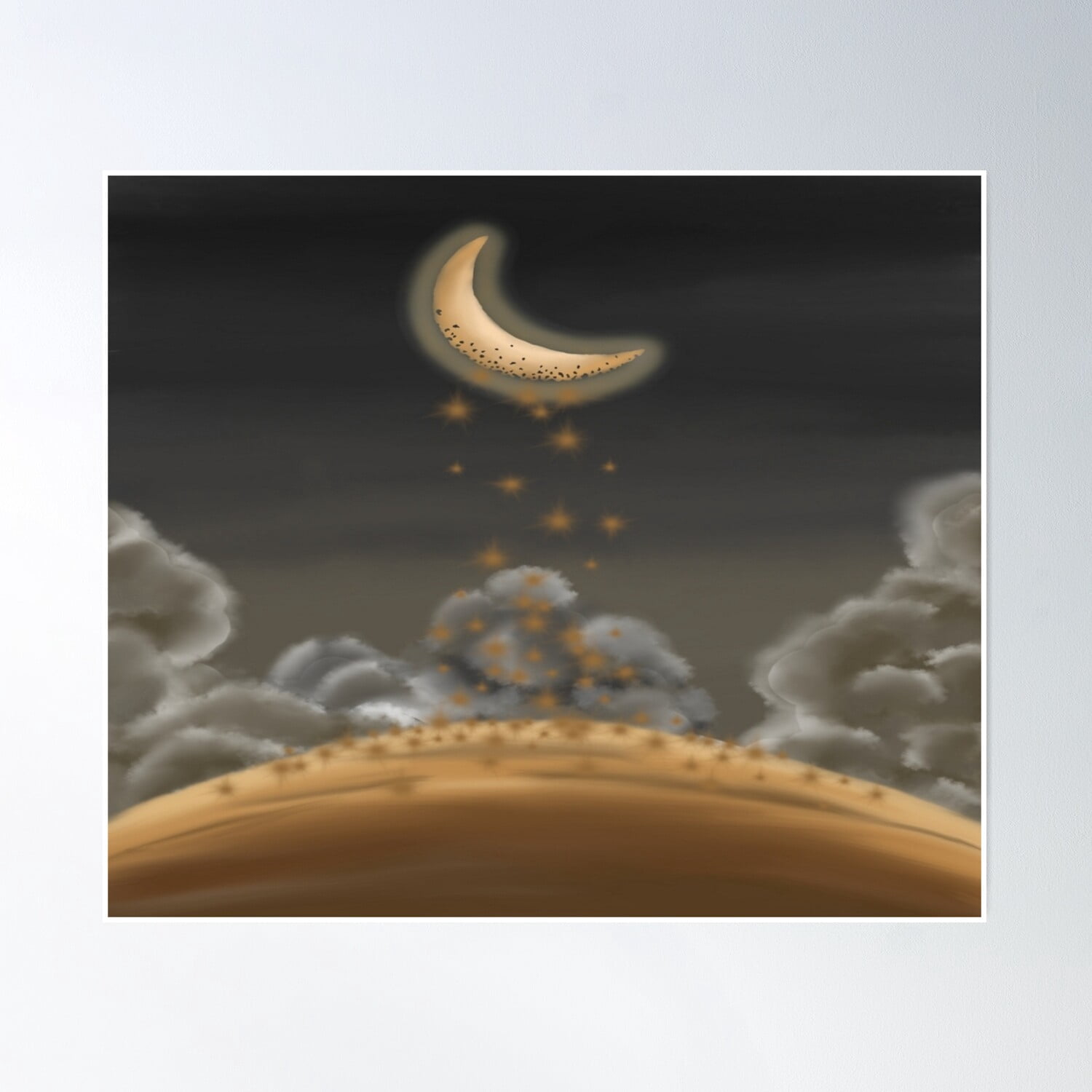 Bloom Theory Fallen Moon Poster Wall Art, Modern Wall Decor, 24x36 ...