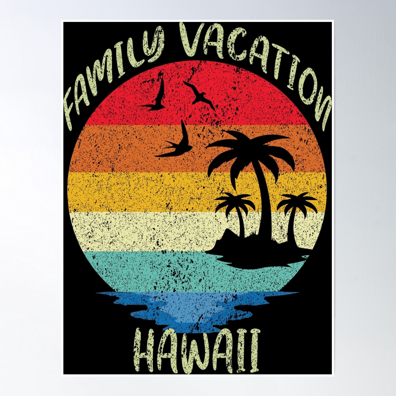 Bloom Theory Family Vacation Aloha Hawaii Hawaiian Island Poster Wall ...