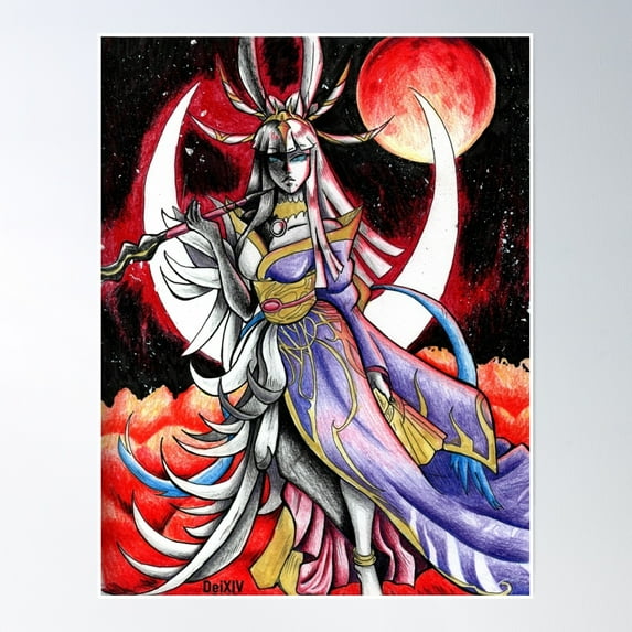 Bloom Theory Ffxiv Tsukuyomi Poster Wall Art, Modern Wall Decor, 24x36 ...