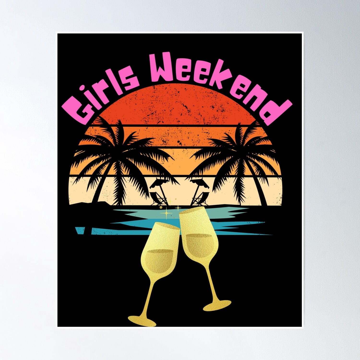 Bloom Theory Girls Weekend Poster Wall Art, Modern Wall Decor, 12x18 ...