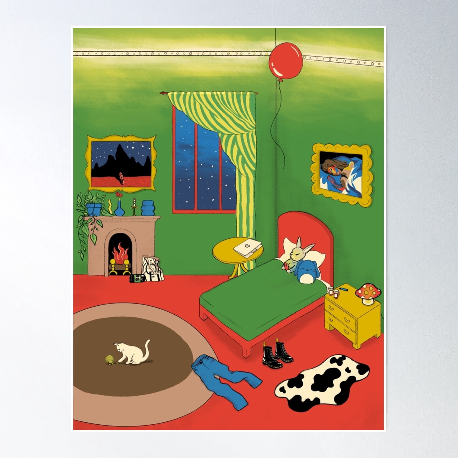 Bloom Theory Goodnight Moon Poster Wall Art, Modern Wall Decor, 16x24 ...