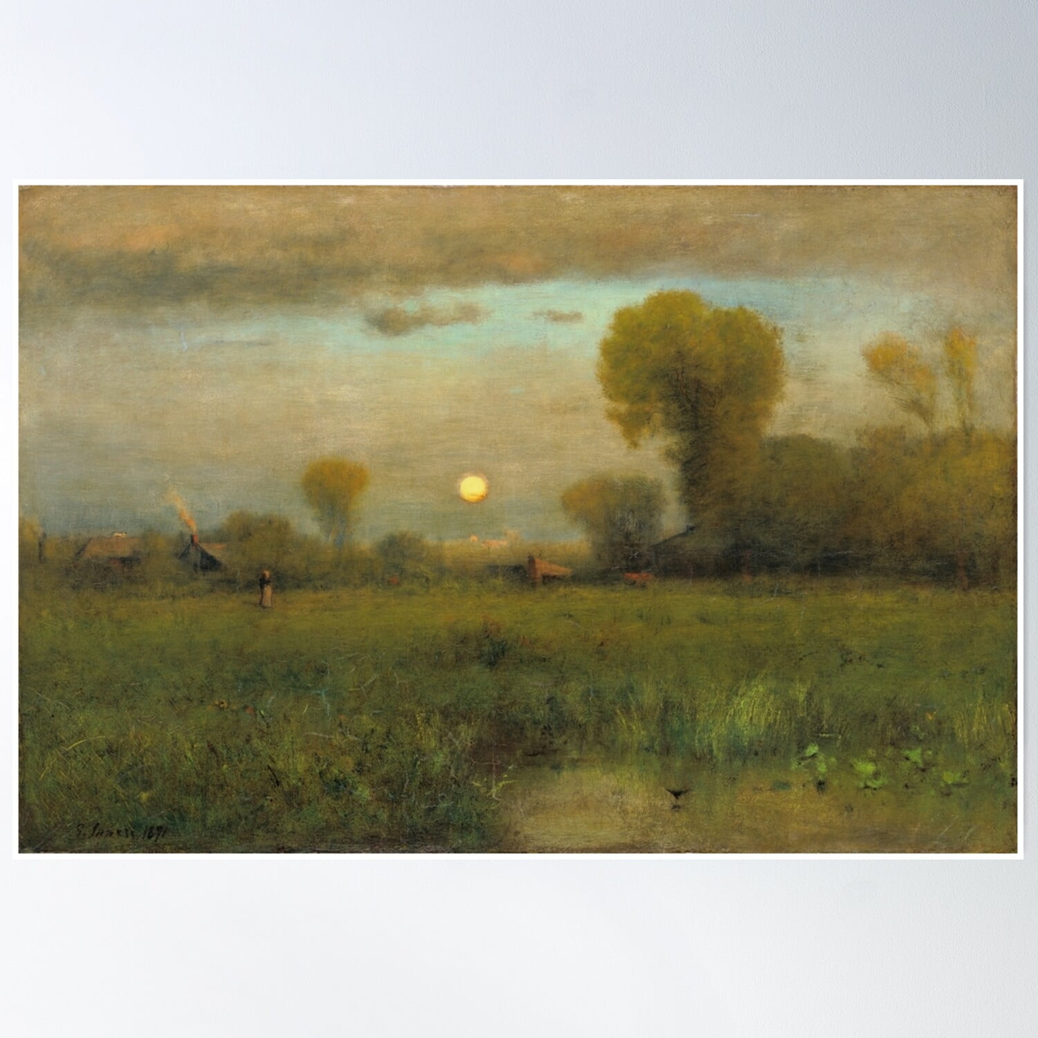 Bloom Theory Harvest Moon By George Inness, 1891 Poster Wall Art ...