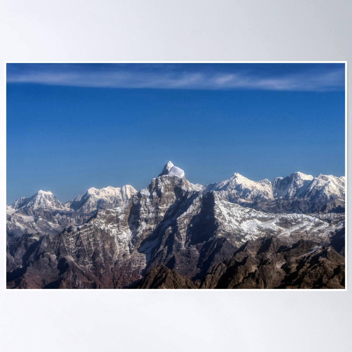 Bloom Theory Himalayas Mountains Poster Wall Art, Modern Wall Decor ...