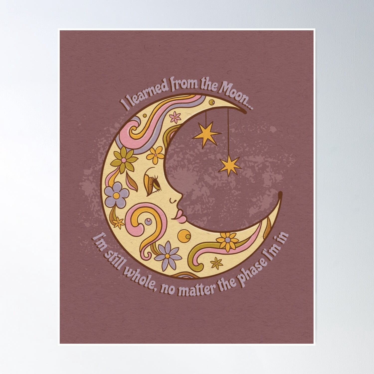 Bloom Theory I Learned From The Moon Poster Wall Art, Modern Wall Decor ...