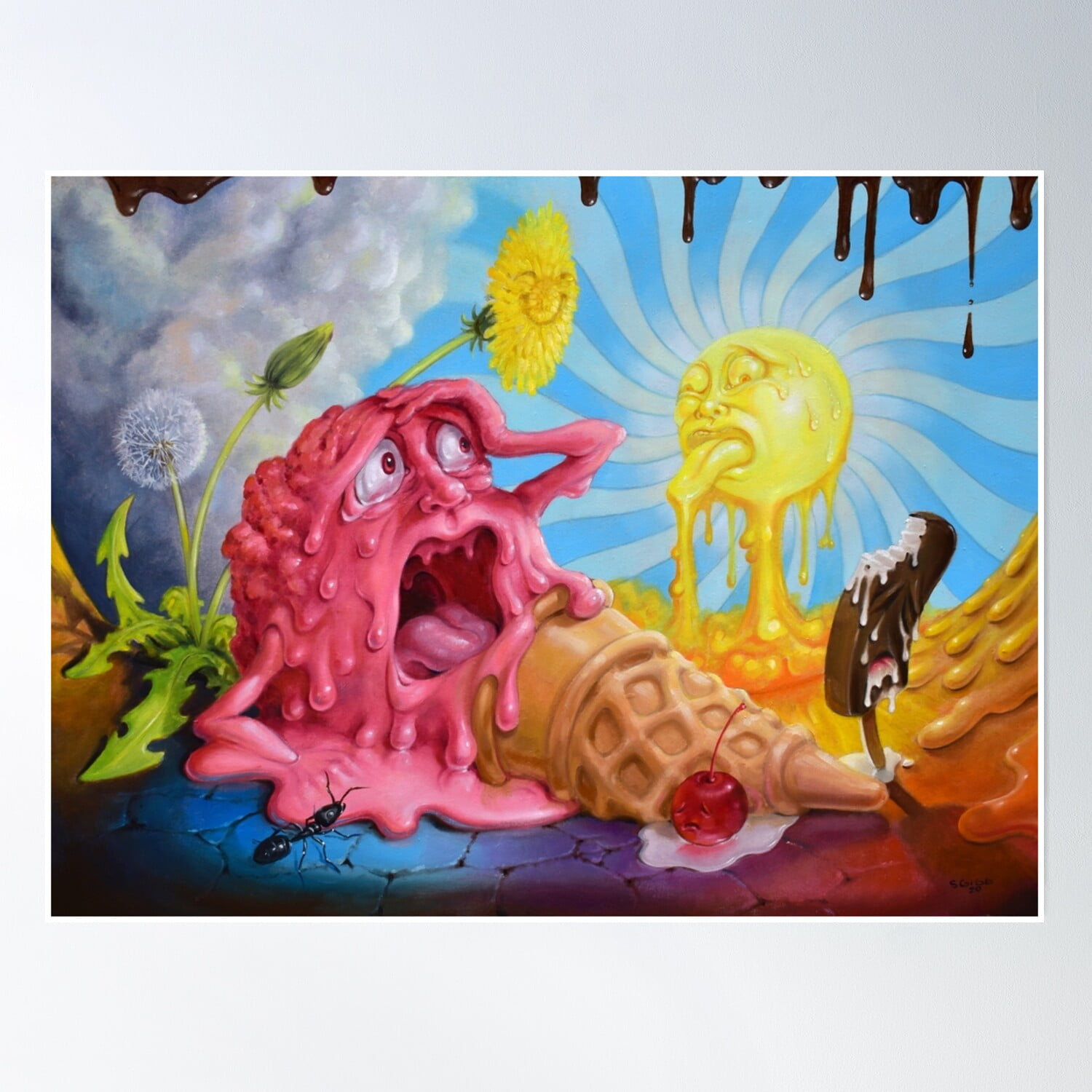 Bloom Theory I Scream In The Sun Poster Wall Art, Modern Wall Decor ...