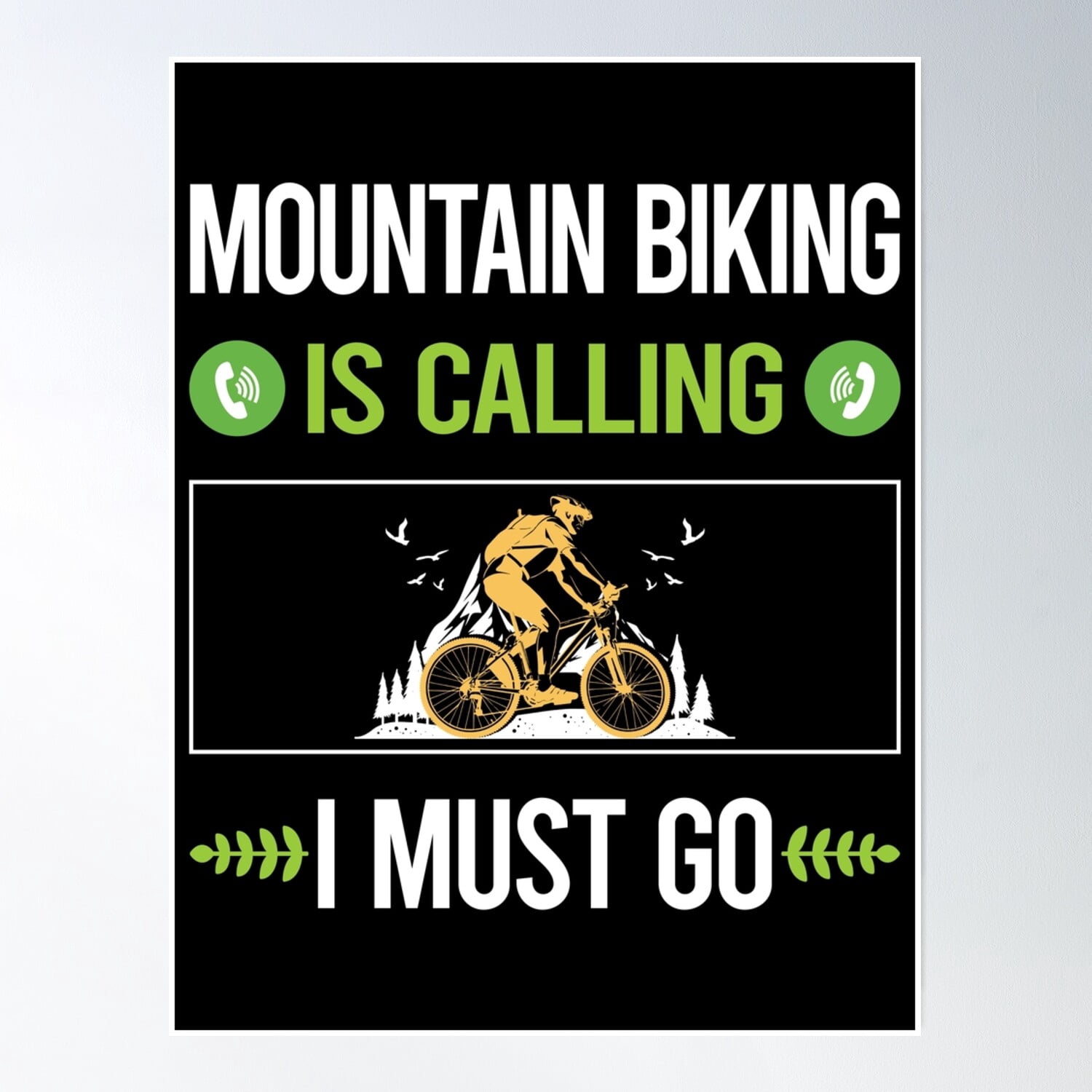 Bloom Theory It Is Calling Mountain Biking Mtb Poster Wall Art, Modern ...