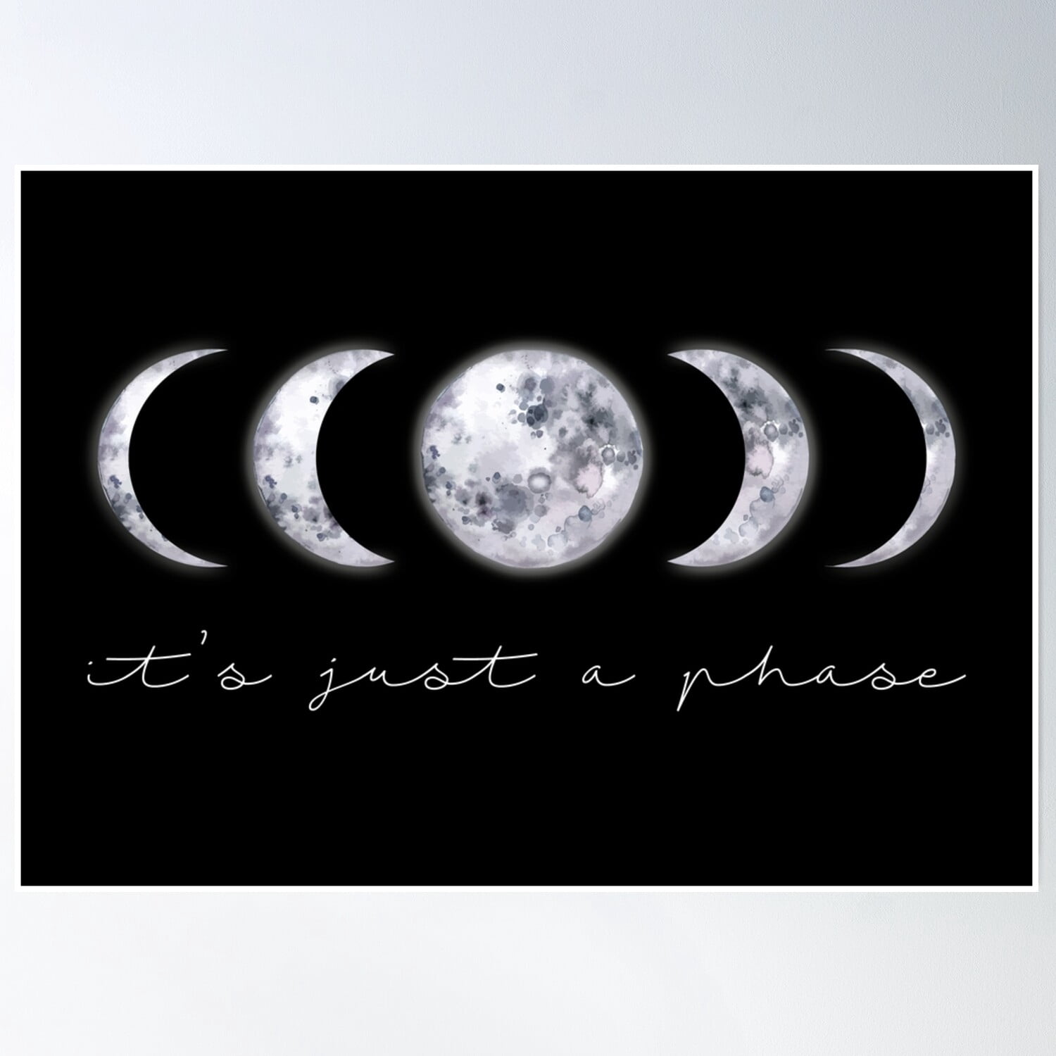 Bloom Theory Its Just A Phase. Moon Phases Poster Wall Art, Modern Wall ...