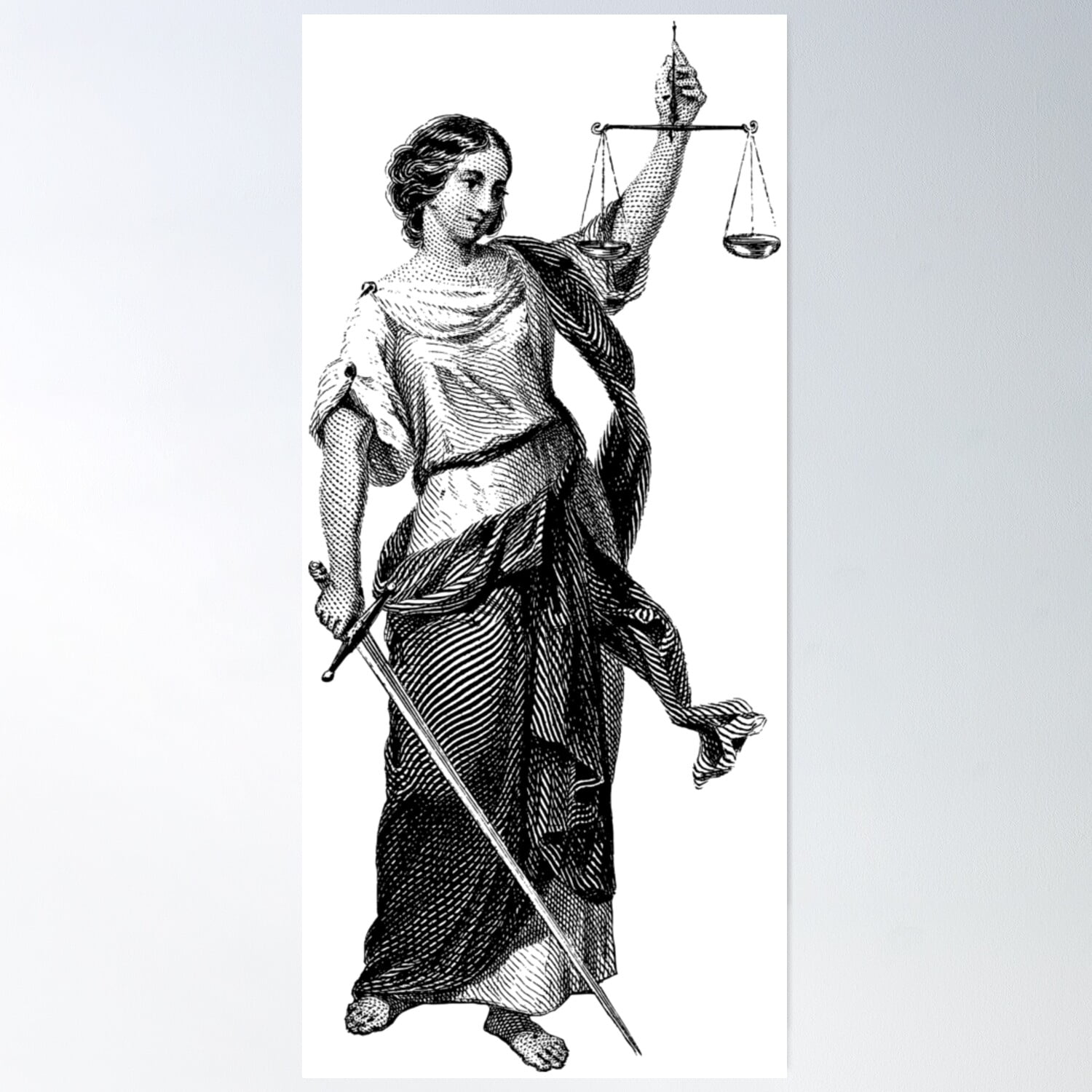 Bloom Theory Lady Justice. Poster Wall Art, Modern Wall Decor, 24x36 ...