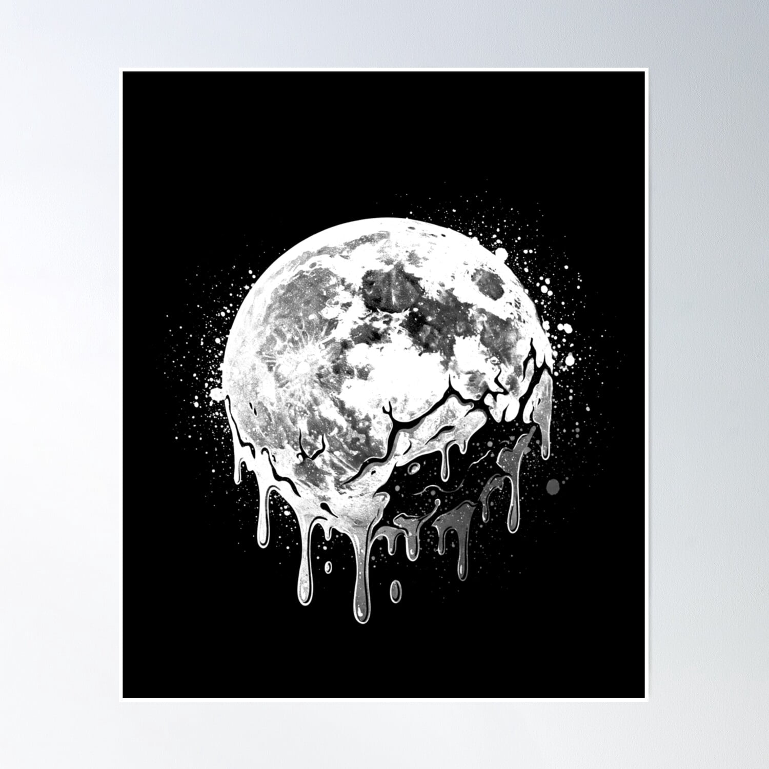 Bloom Theory Liquid Moon Poster Wall Art, Modern Wall Decor, 16x24 ...