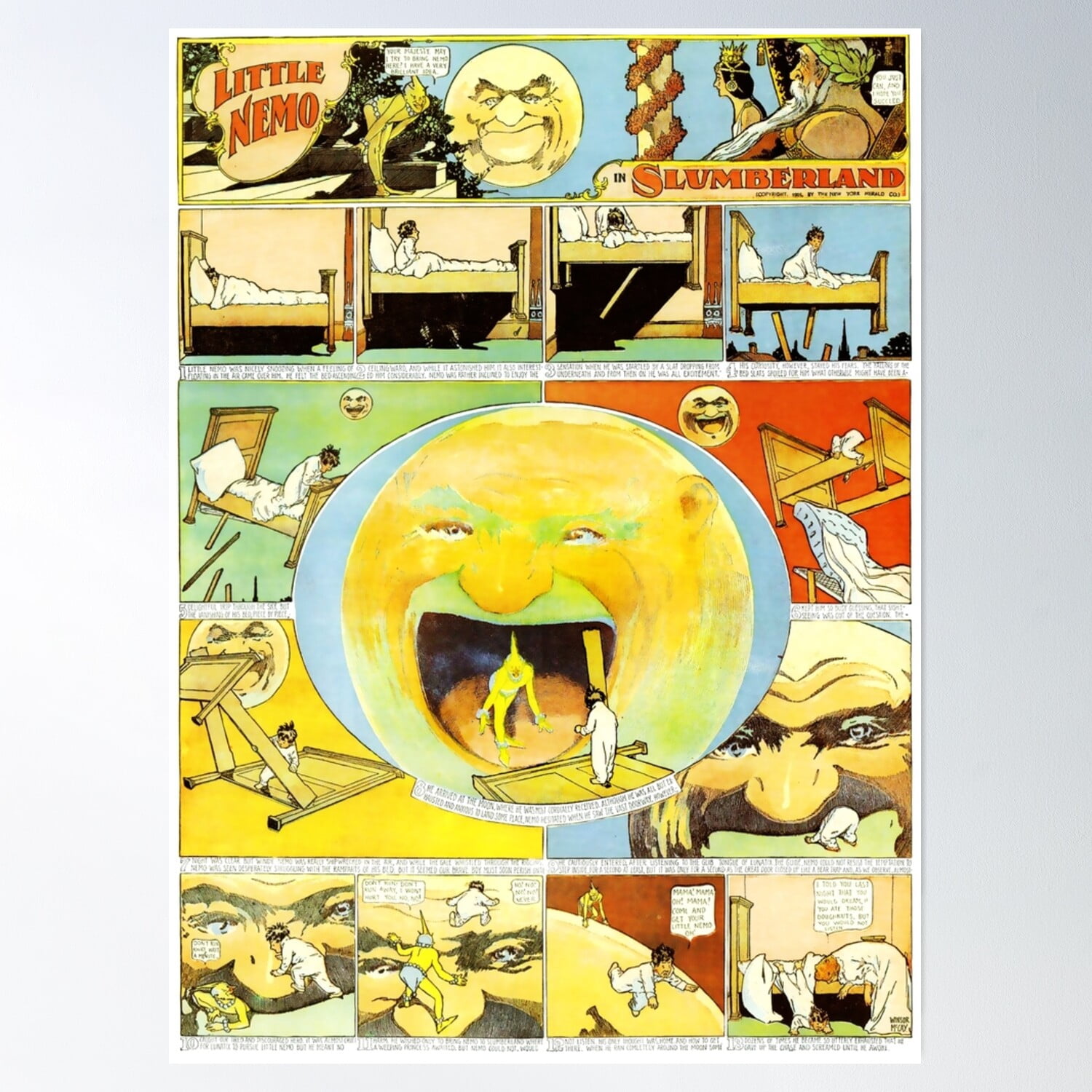 Bloom Theory Little Nemo And The Moon Poster Wall Art, Modern Wall ...