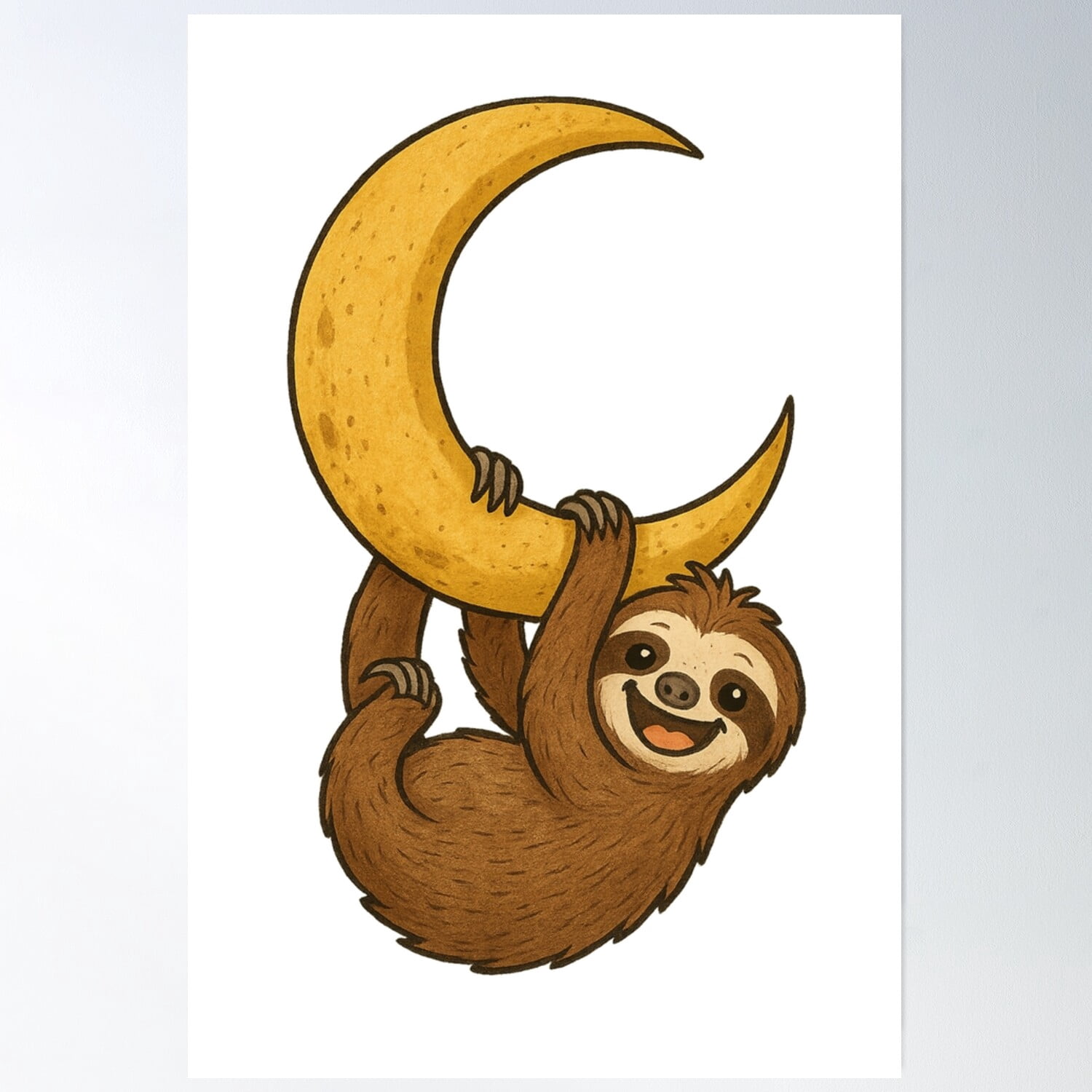 Bloom Theory Lunar Sloth Poster Wall Art, Modern Wall Decor, 24x36 ...