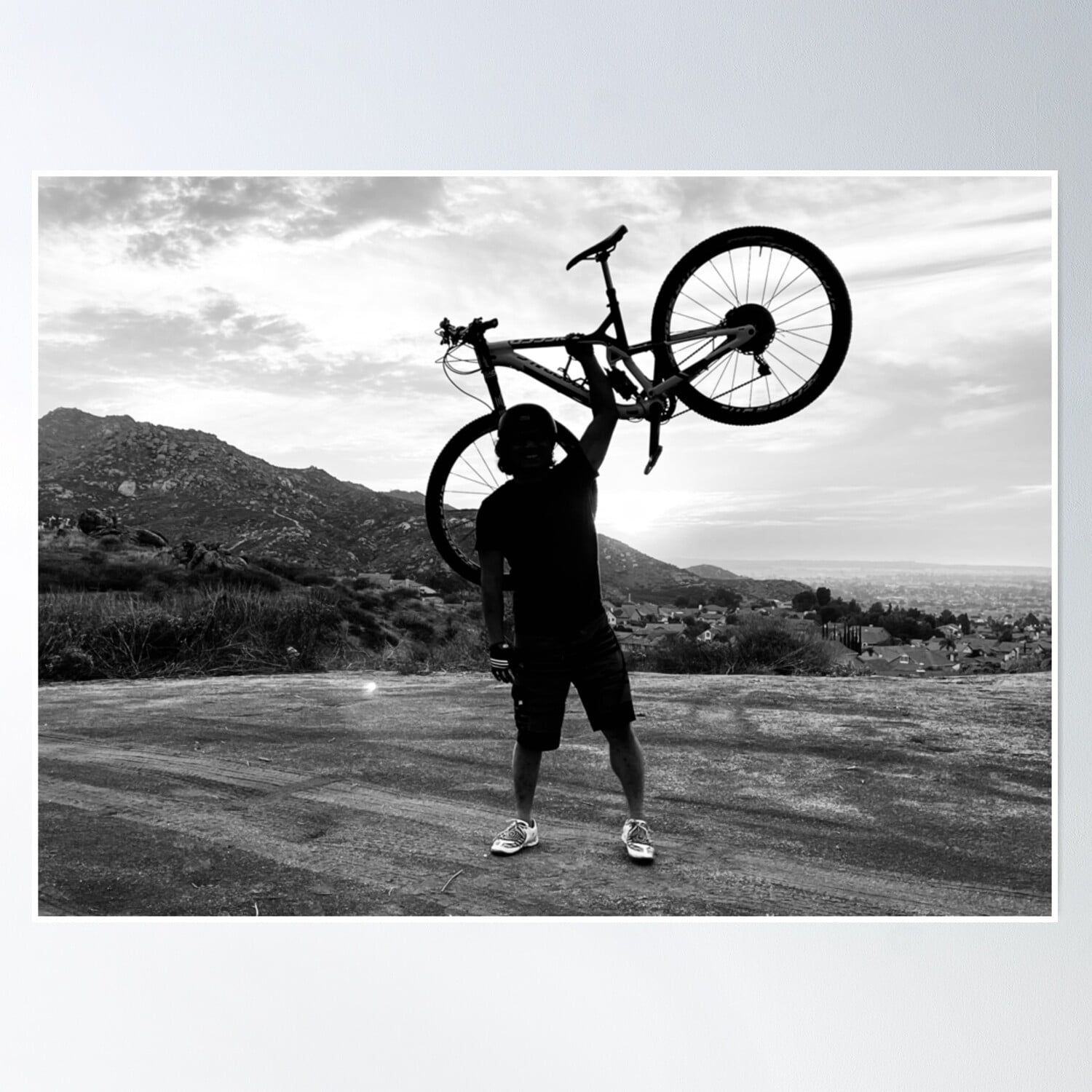 Bloom Theory Man Pick Up Mountain Bike - Mtb Lover Poster Wall Art ...