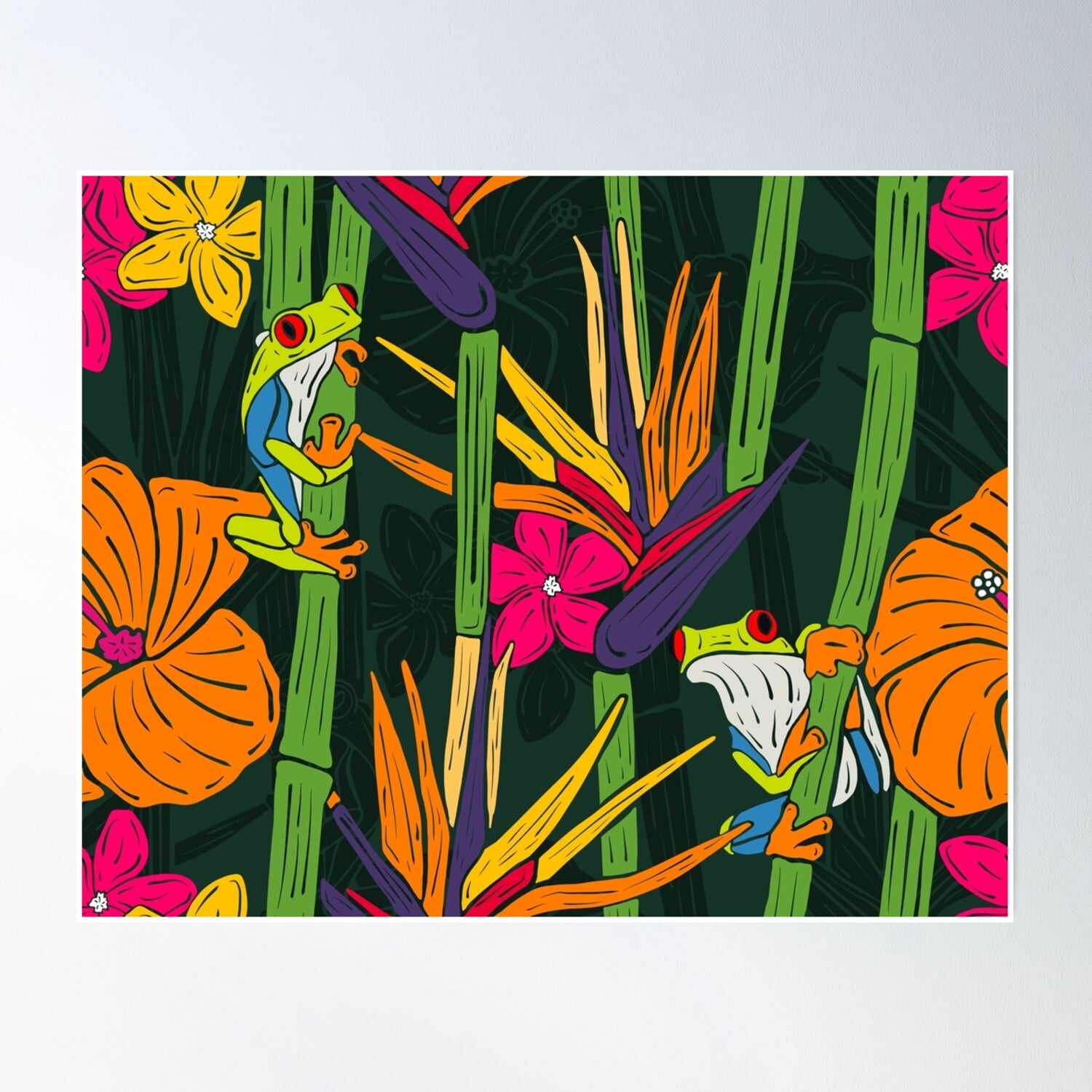 Bloom Theory Matching Family Vacation Tropical Tree Frog Hibiscus ...