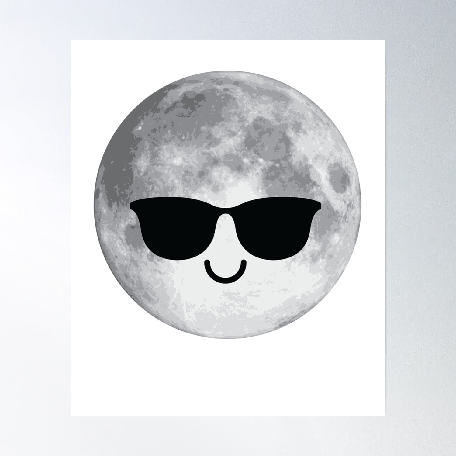 Bloom Theory Moon Emoji Poster Wall Art, Modern Wall Decor, 8x12 ...