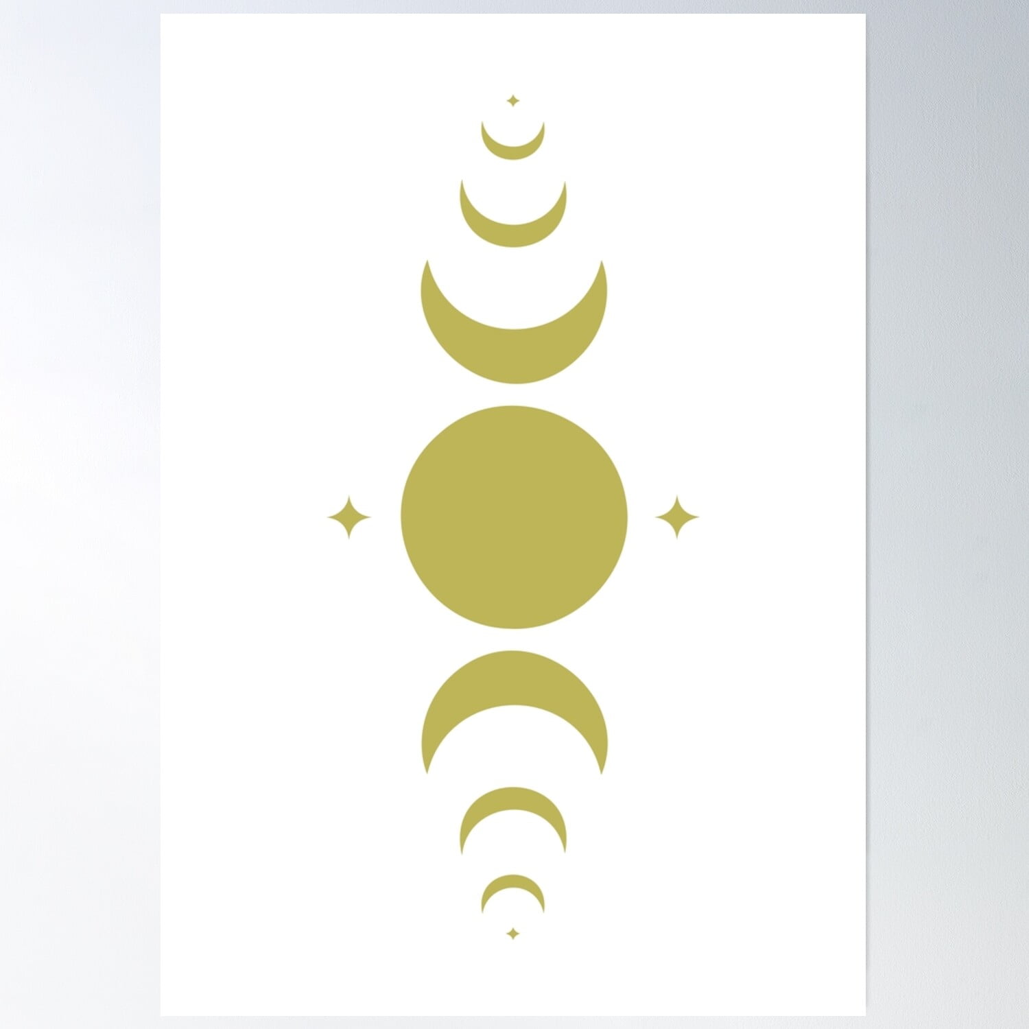 Bloom Theory Moon Fazes Poster Wall Art, Modern Wall Decor, 8x12 ...