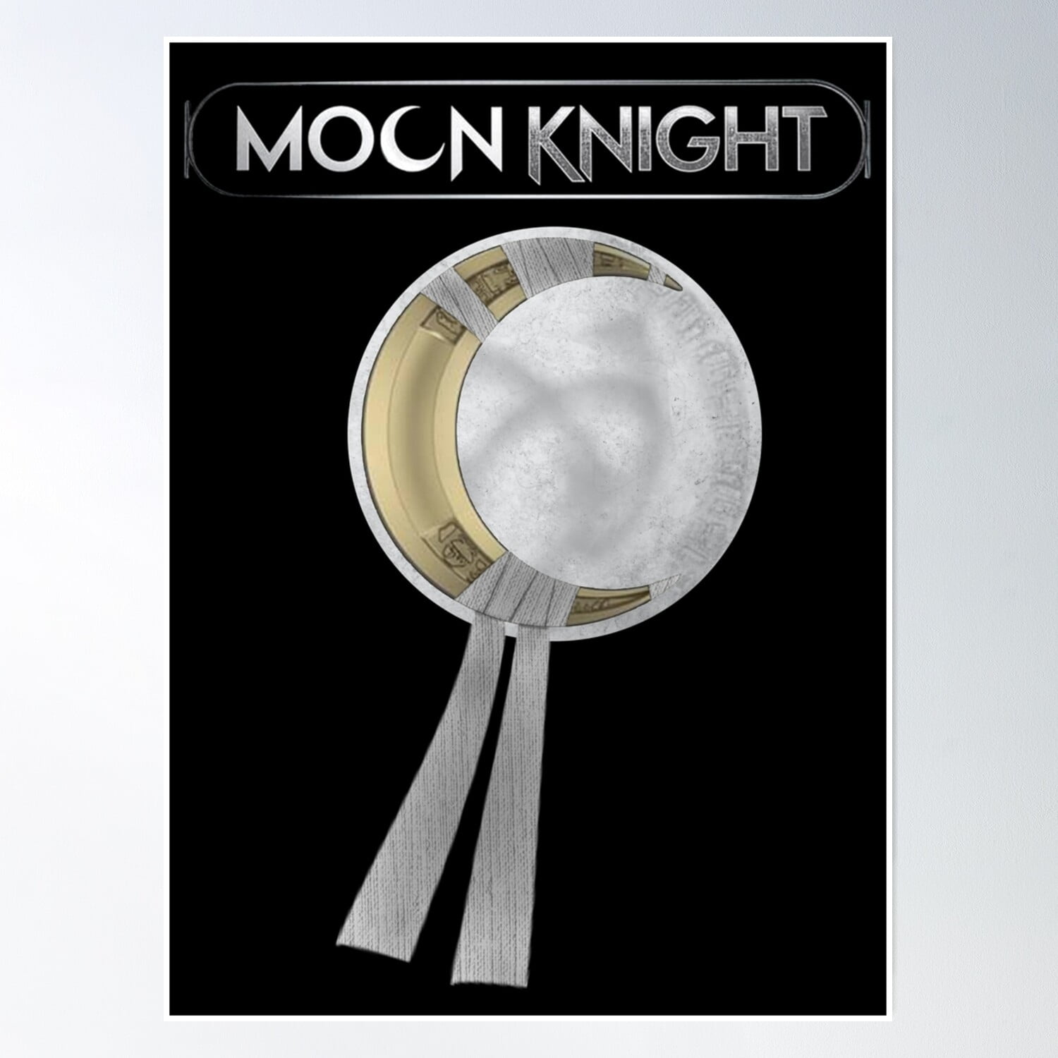 Bloom Theory Moon Knight Chest Symbol Poster Wall Art, Modern Wall ...