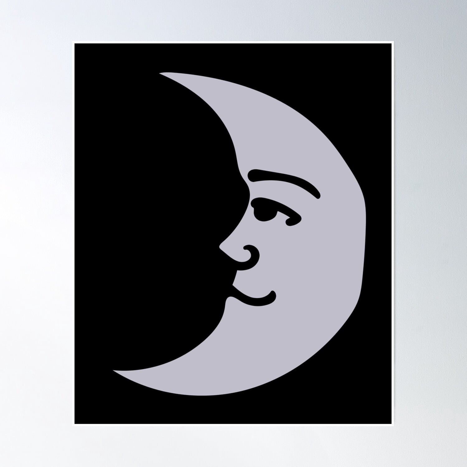 Bloom Theory Moon Man Poster Wall Art, Modern Wall Decor, 8x12 UNFRAMED ...
