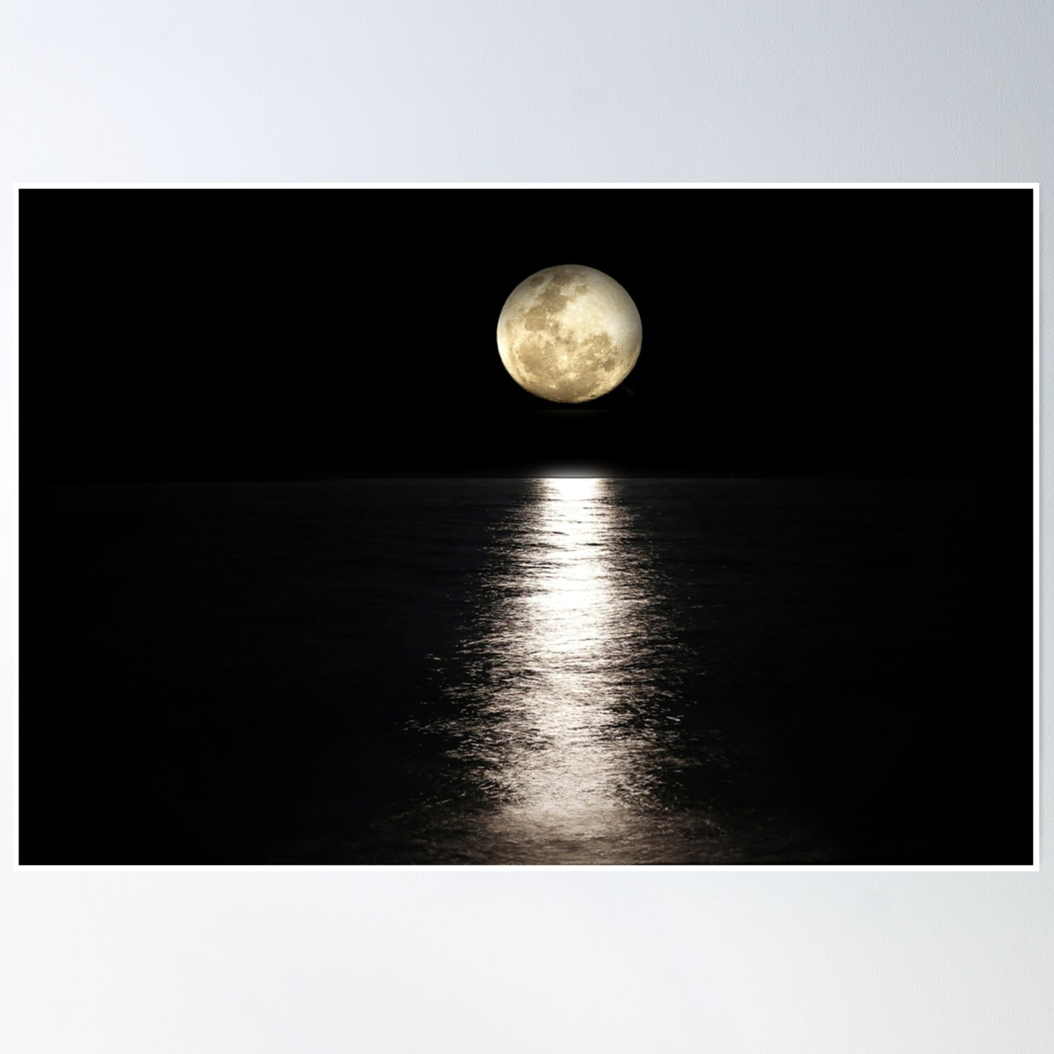 Bloom Theory Moon Over Water Poster Wall Art, Modern Wall Decor, 8x12 ...