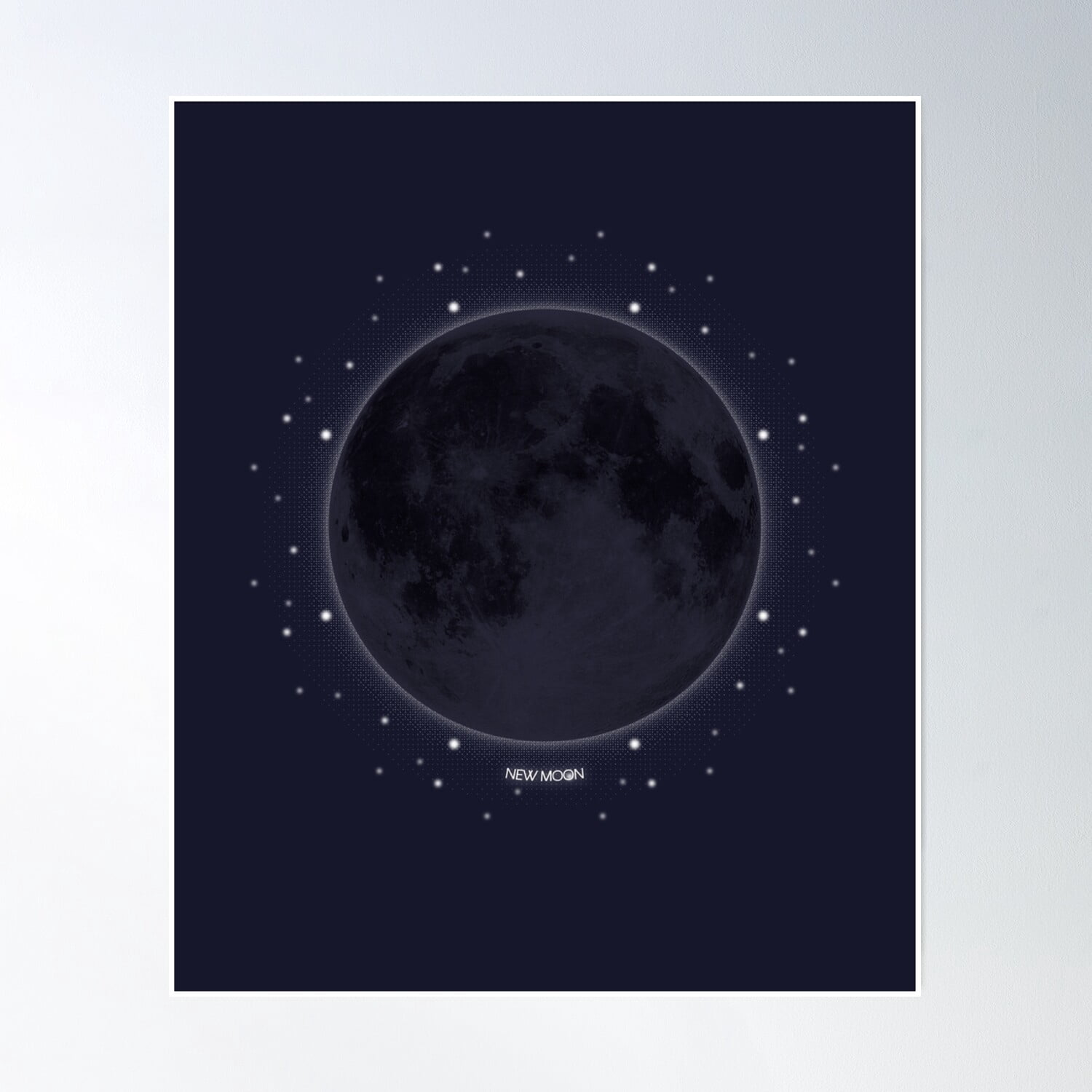 Bloom Theory Moon Phases - New Moon Poster Wall Art, Modern Wall Decor ...