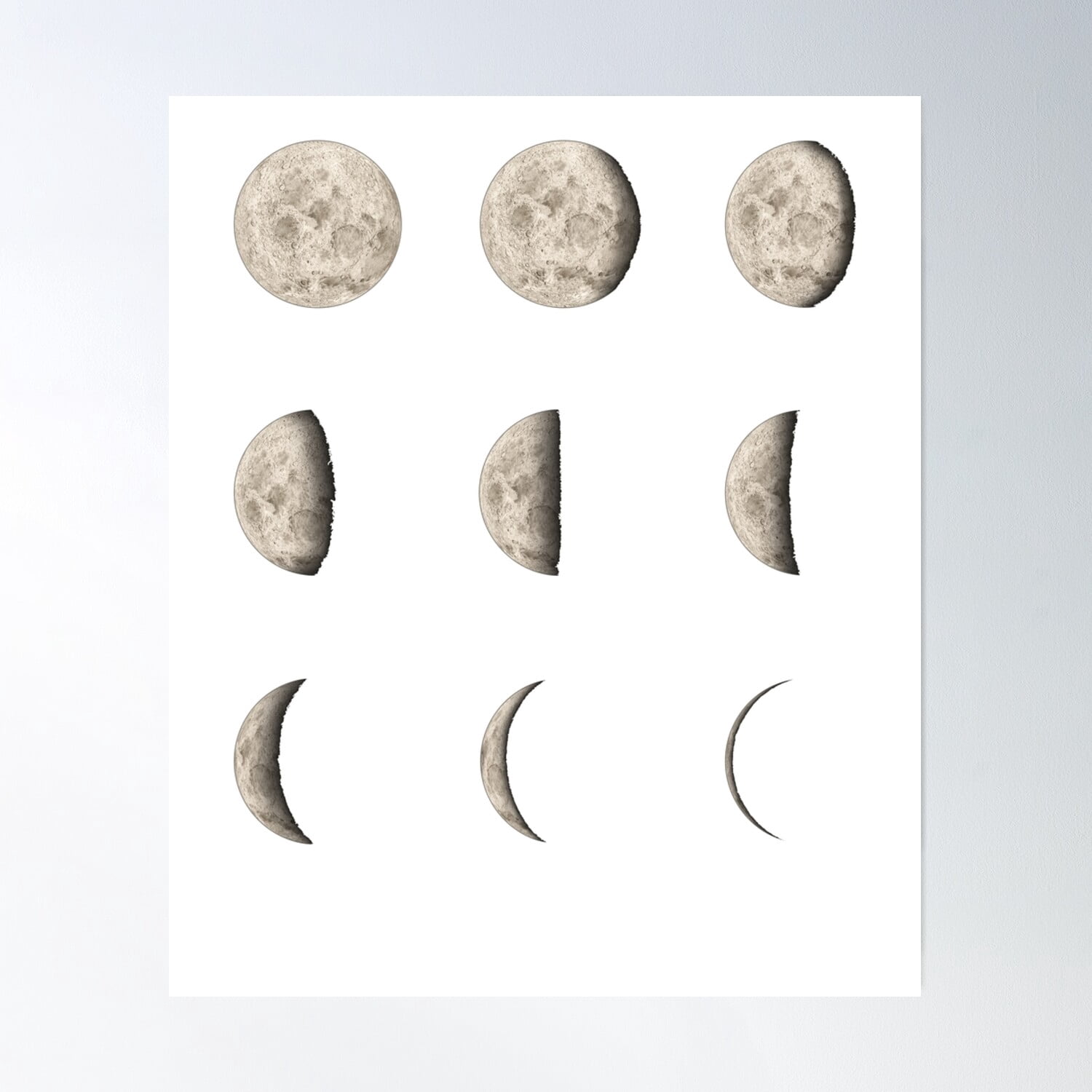 Bloom Theory Moon Phases Poster Wall Art, Modern Wall Decor, 8x12 ...