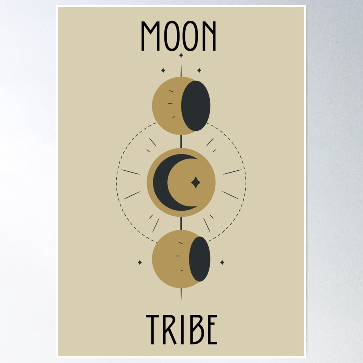Bloom Theory Moon Tribe - Cool Moon Phases Gift Poster Wall Art, Modern ...