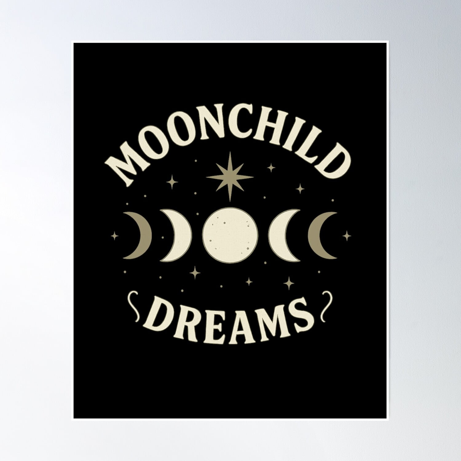 Bloom Theory Moonchild Dreams – Boho Moon Phases & Starry Sky Poster ...