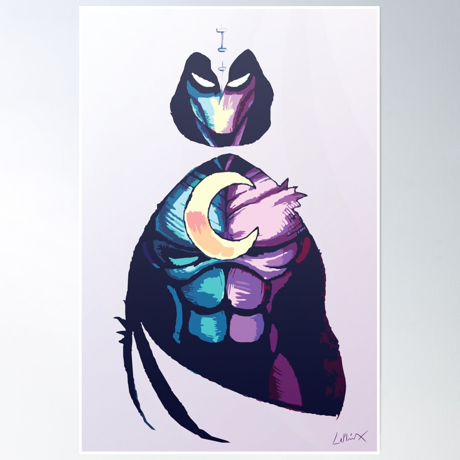 Bloom Theory Moonknight Poster Wall Art, Modern Wall Decor, 8x12 UNFRAMED - Walmart.com