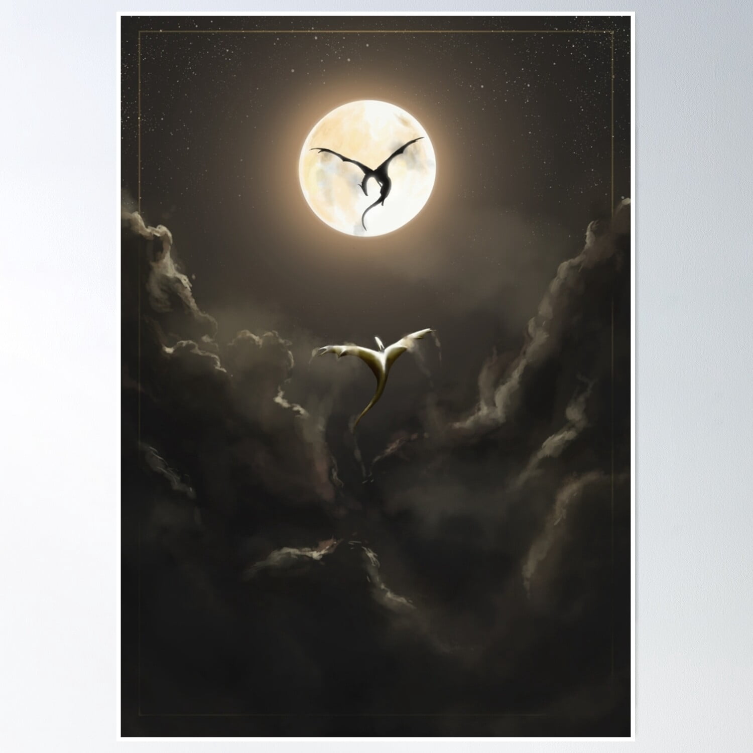 Bloom Theory Moonlight Ascend (Full Moon) Poster Wall Art, Modern Wall ...