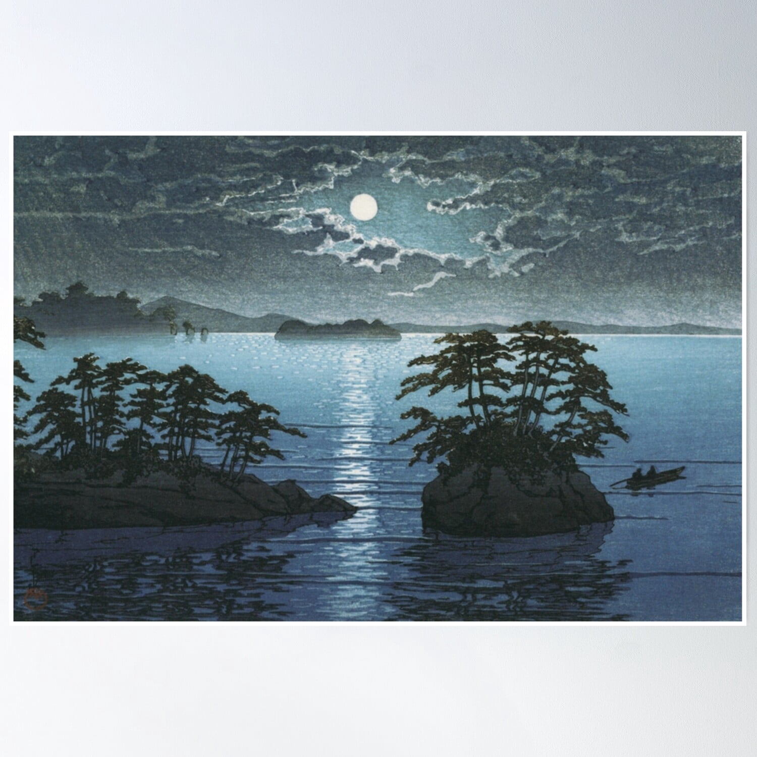Bloom Theory Moonrise At Futago Island By Kawase Hasui Poster Wall Art ...