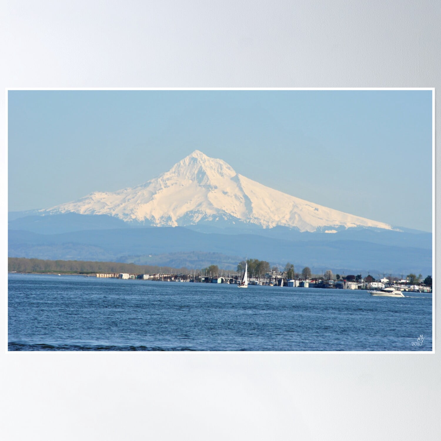 Bloom Theory Mount Hood Oregon Poster Wall Art, Modern Wall Decor, 8x12 ...
