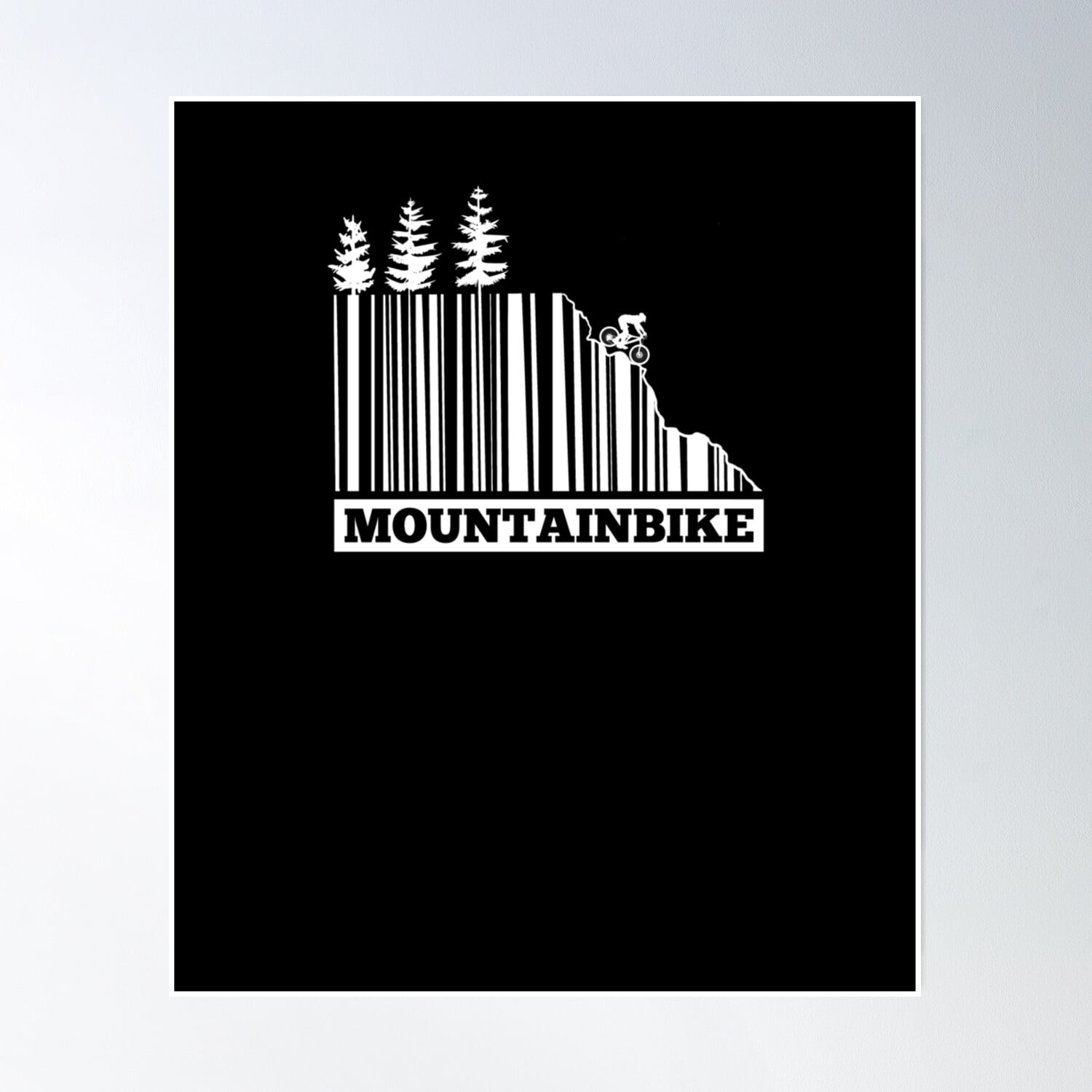 Bloom Theory Mountain Bike Downhill Barcode For Downhill Riders Poster ...