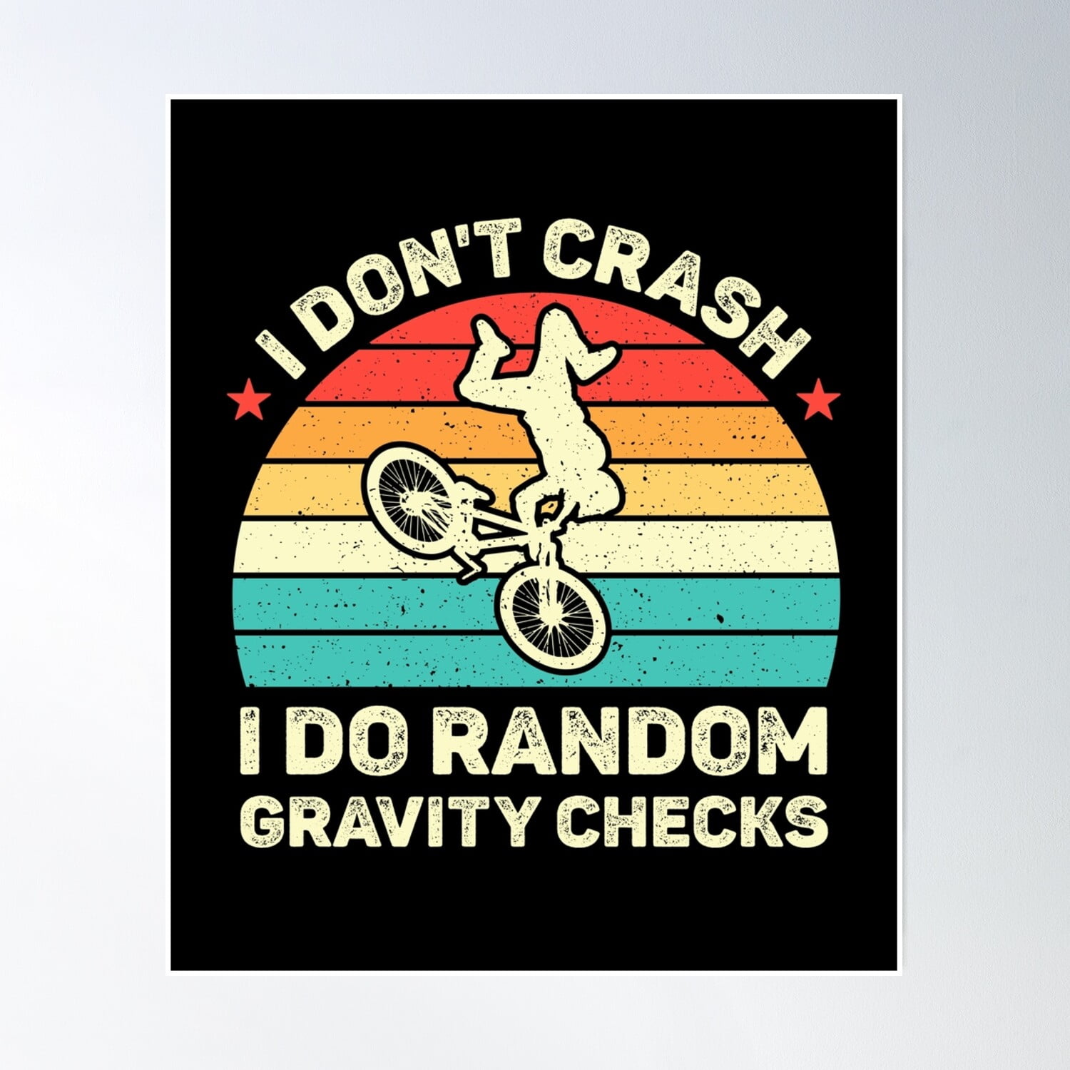 Bloom Theory Mountain Biking I Don'T Crash Poster Wall Art, Modern Wall ...