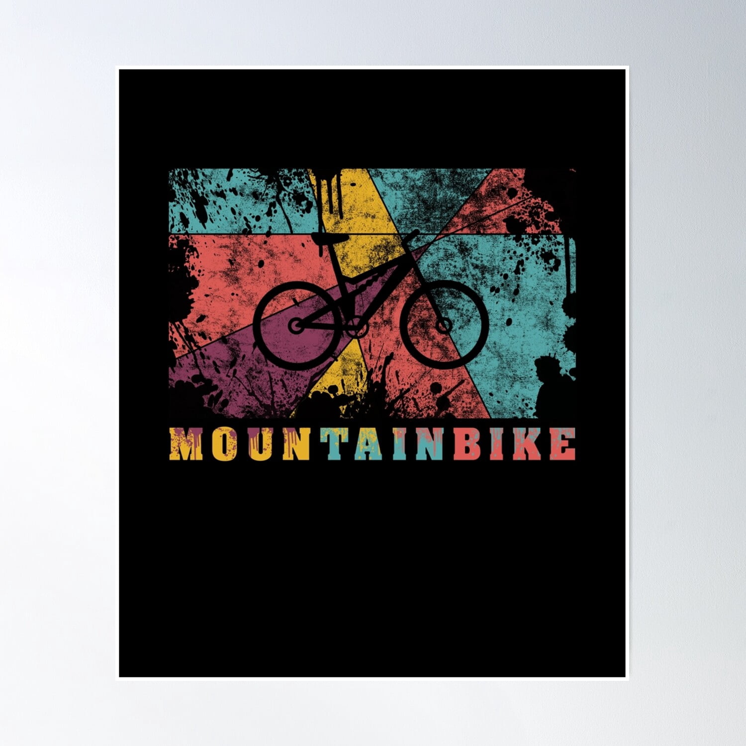 Bloom Theory Mountain Biking Pop Art Color Splash Effect Mtb Fully ...