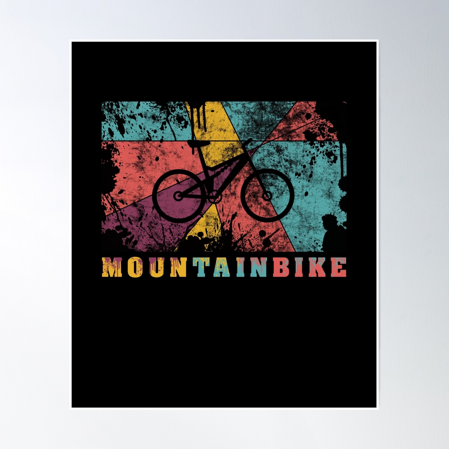 Bloom Theory Mountain Biking Pop Art Color Splash Effect Mtb Fully ...