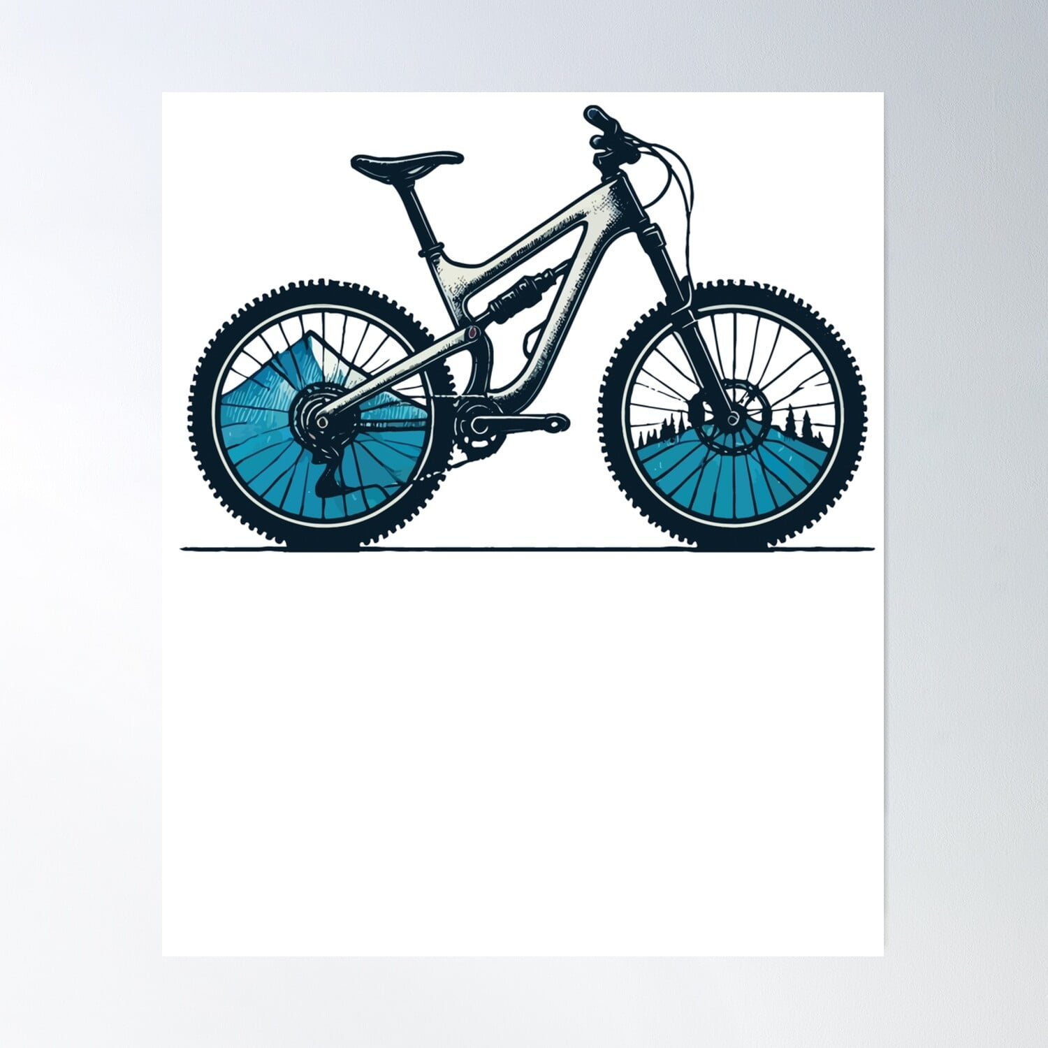 Bloom Theory Mountainbike Bicycle Adventure Berge Poster Wall Art ...